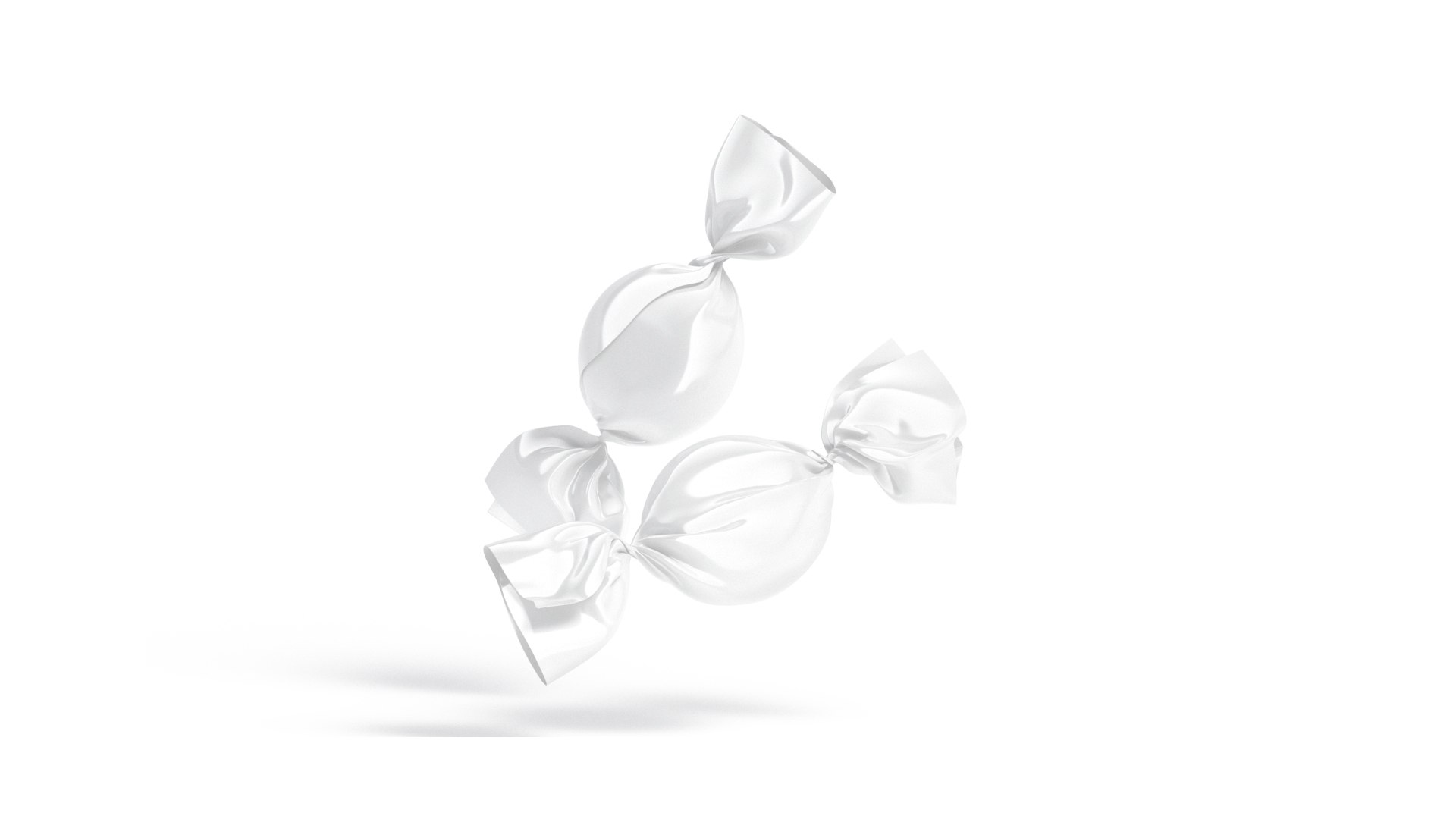 White Candy Wrap - Wrapped Sweet Food Packaging 3D - TurboSquid 2105708