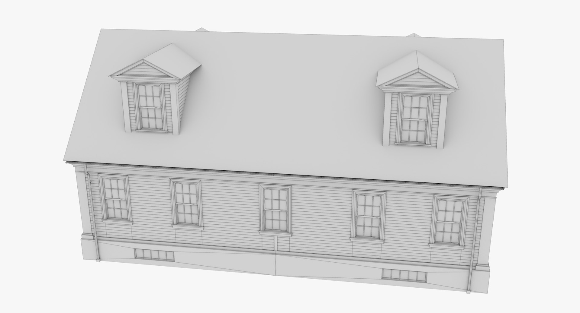 3D Colonial House - TurboSquid 1195966