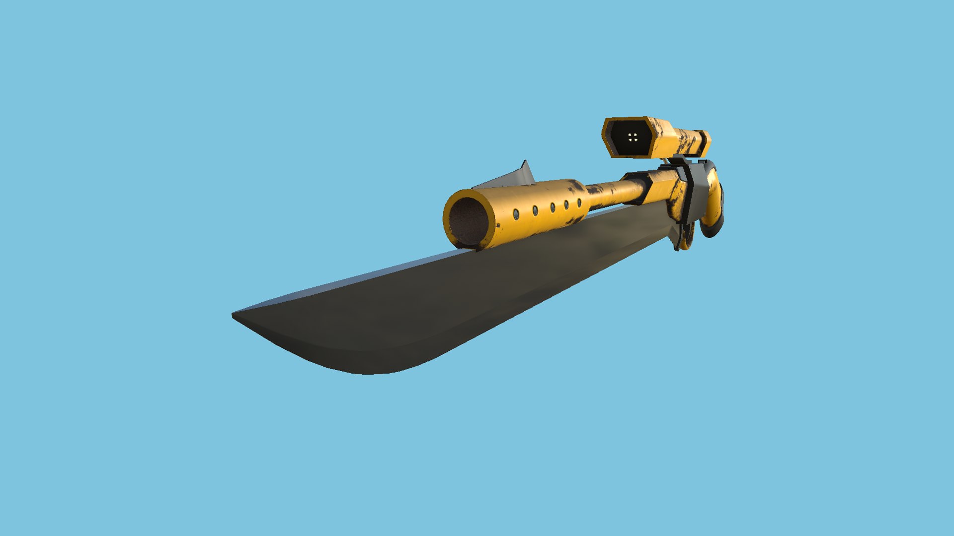 Sniper Gunblade 06 Yellow Black - Character SciFi Design 3D ...