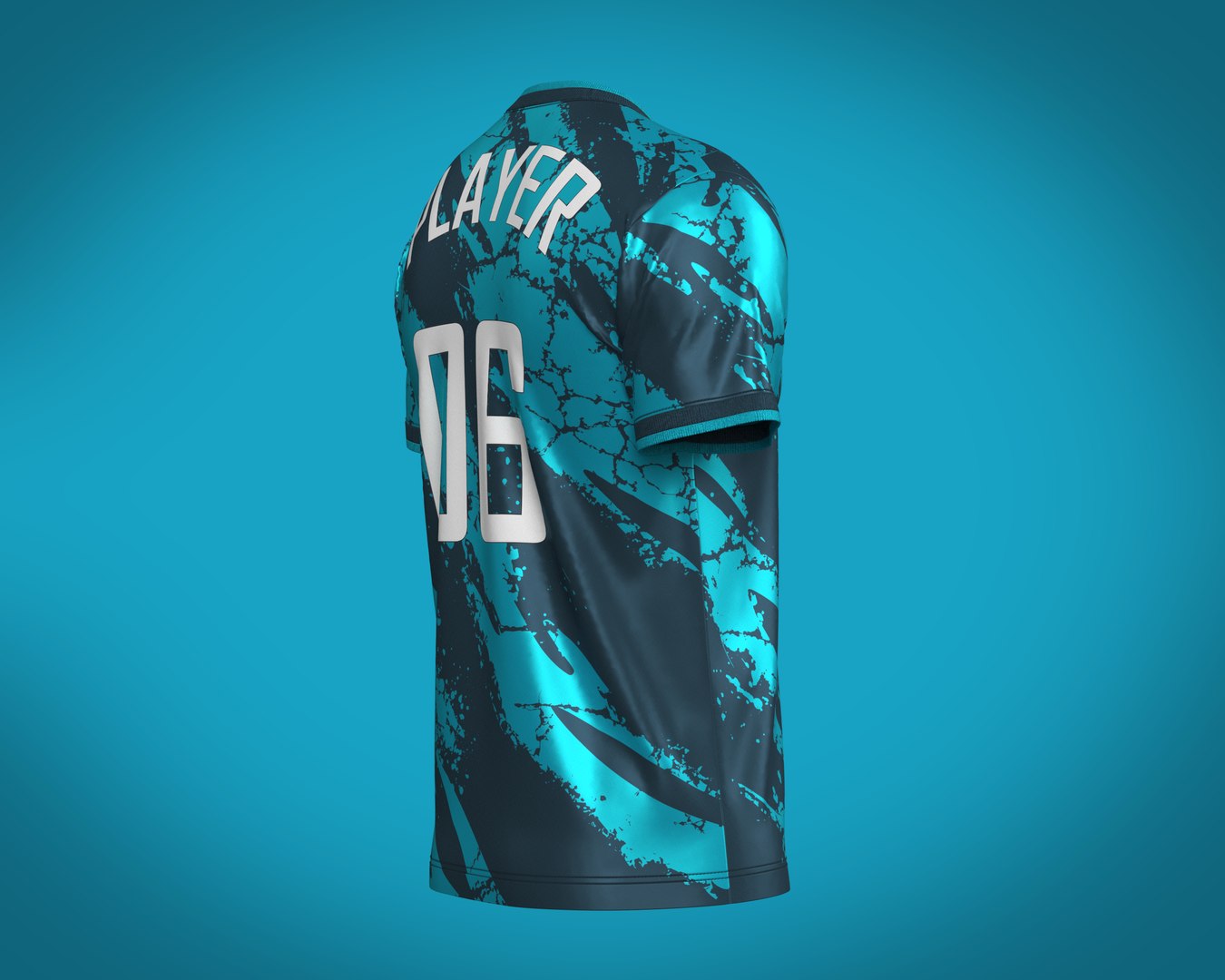 Soccer Dark Blue jersey Player-06 3D model - TurboSquid 1993030