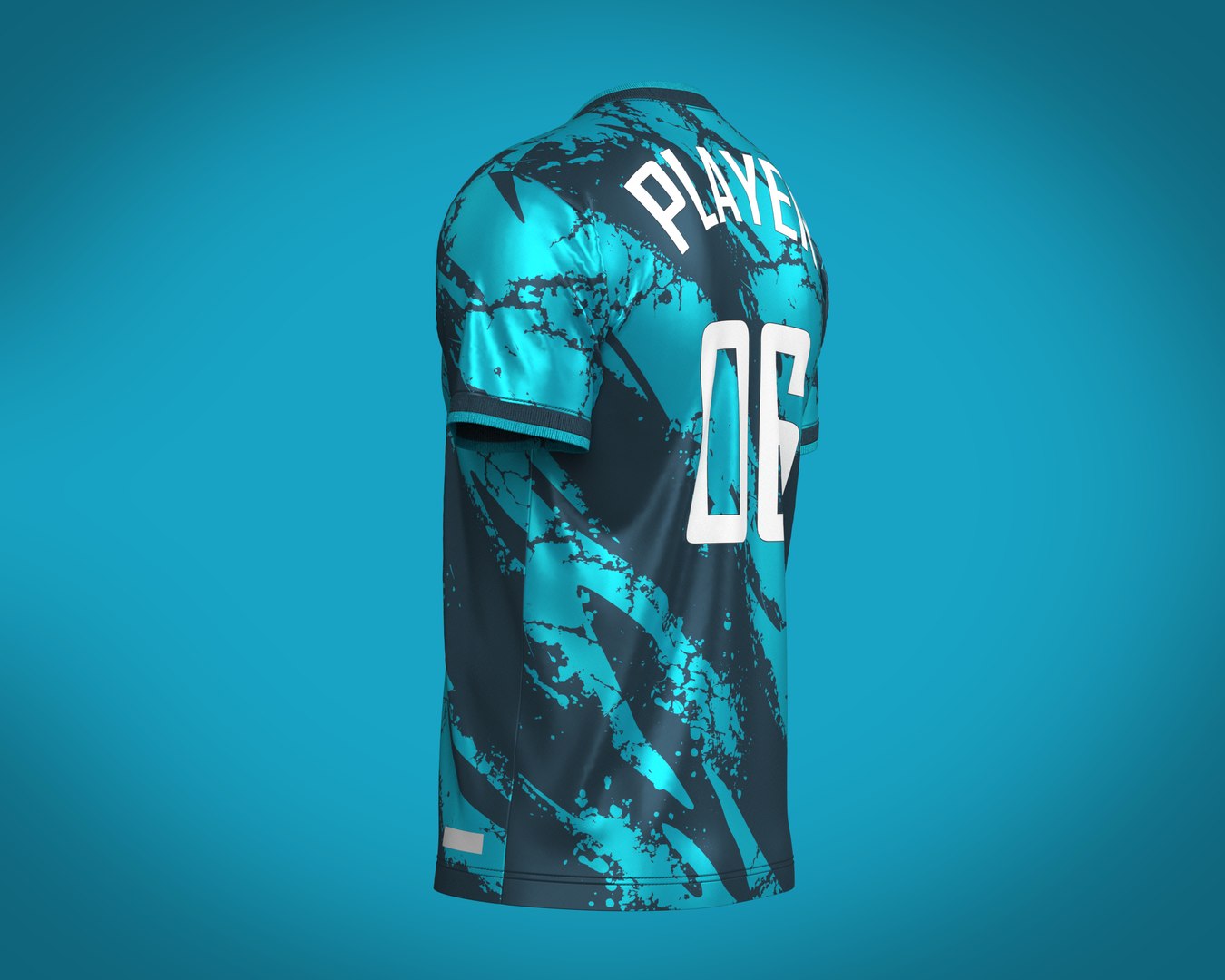 Soccer Dark Blue jersey Player-06 3D model - TurboSquid 1993030