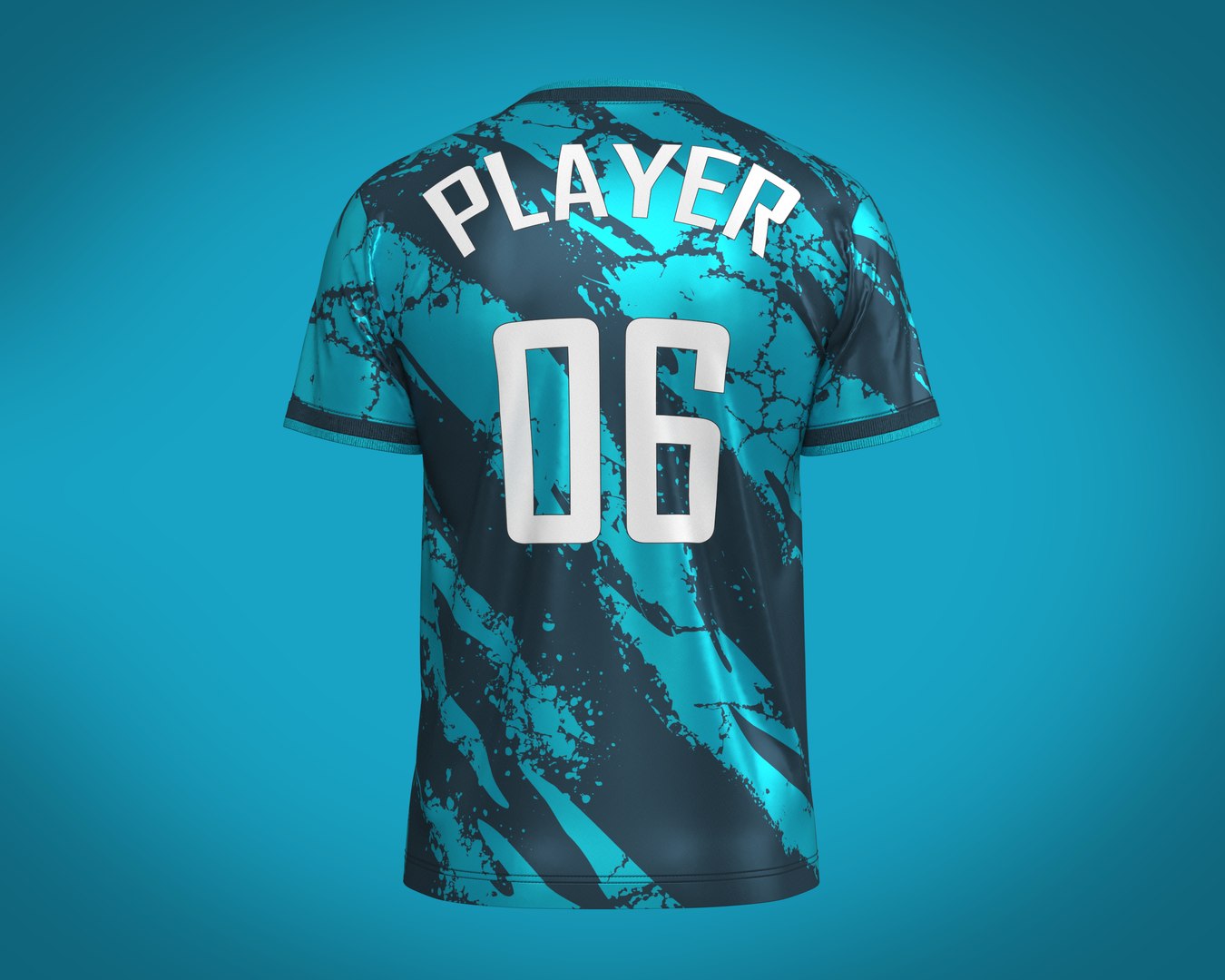 Soccer Dark Blue jersey Player-06 3D model - TurboSquid 1993030