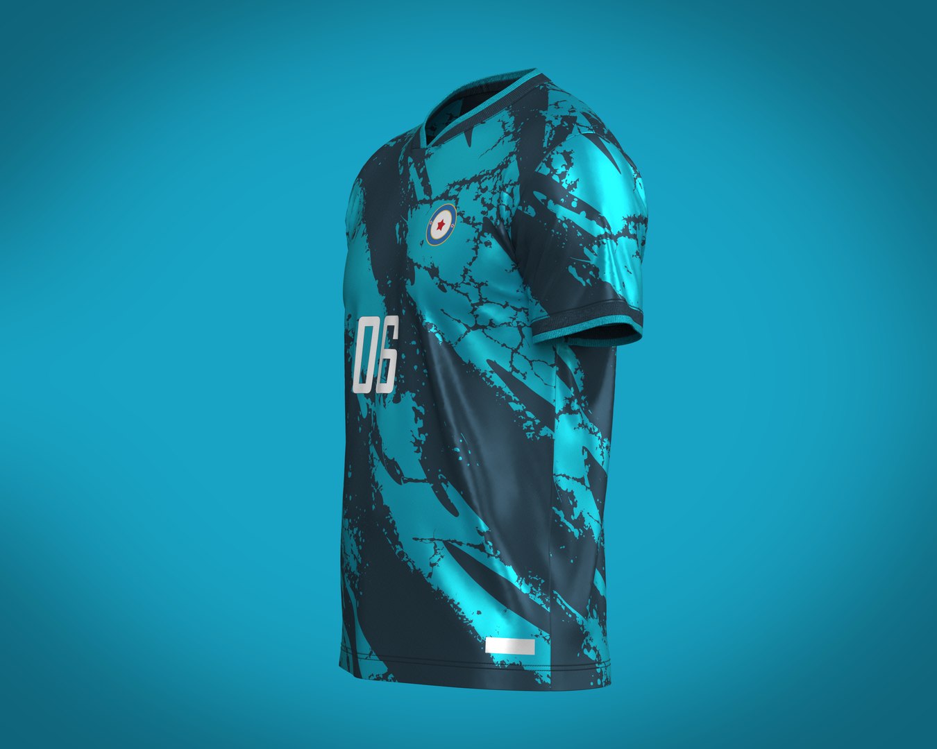 Soccer Dark Blue jersey Player-06 3D model - TurboSquid 1993030