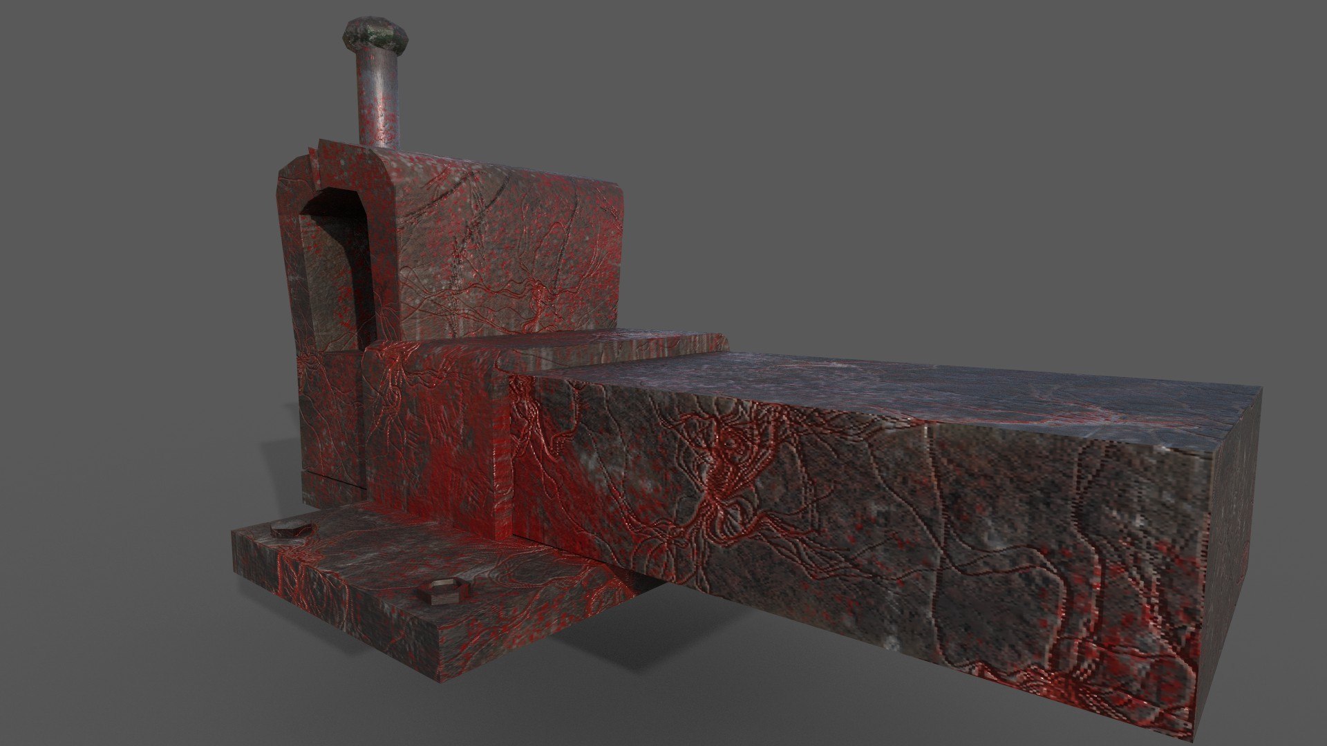 Horror House With Second Floor Bathroom Human Organs Artifacts 3D ...