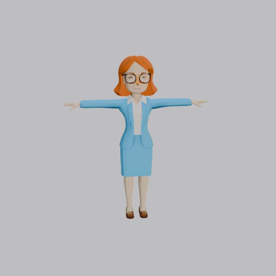 Teacher Low Poly Rigged 3D Model - TurboSquid 2357967