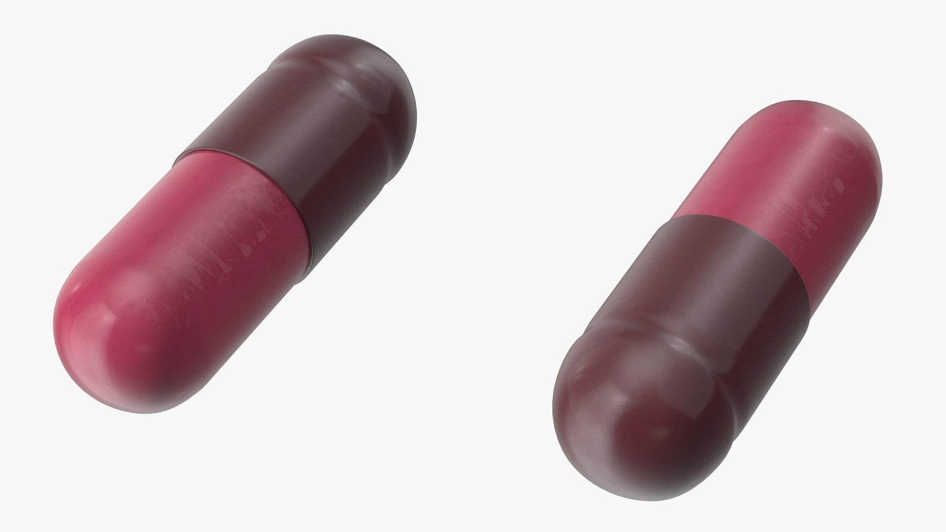 Capsule Pink And Maroon 3D Model - TurboSquid 2342337