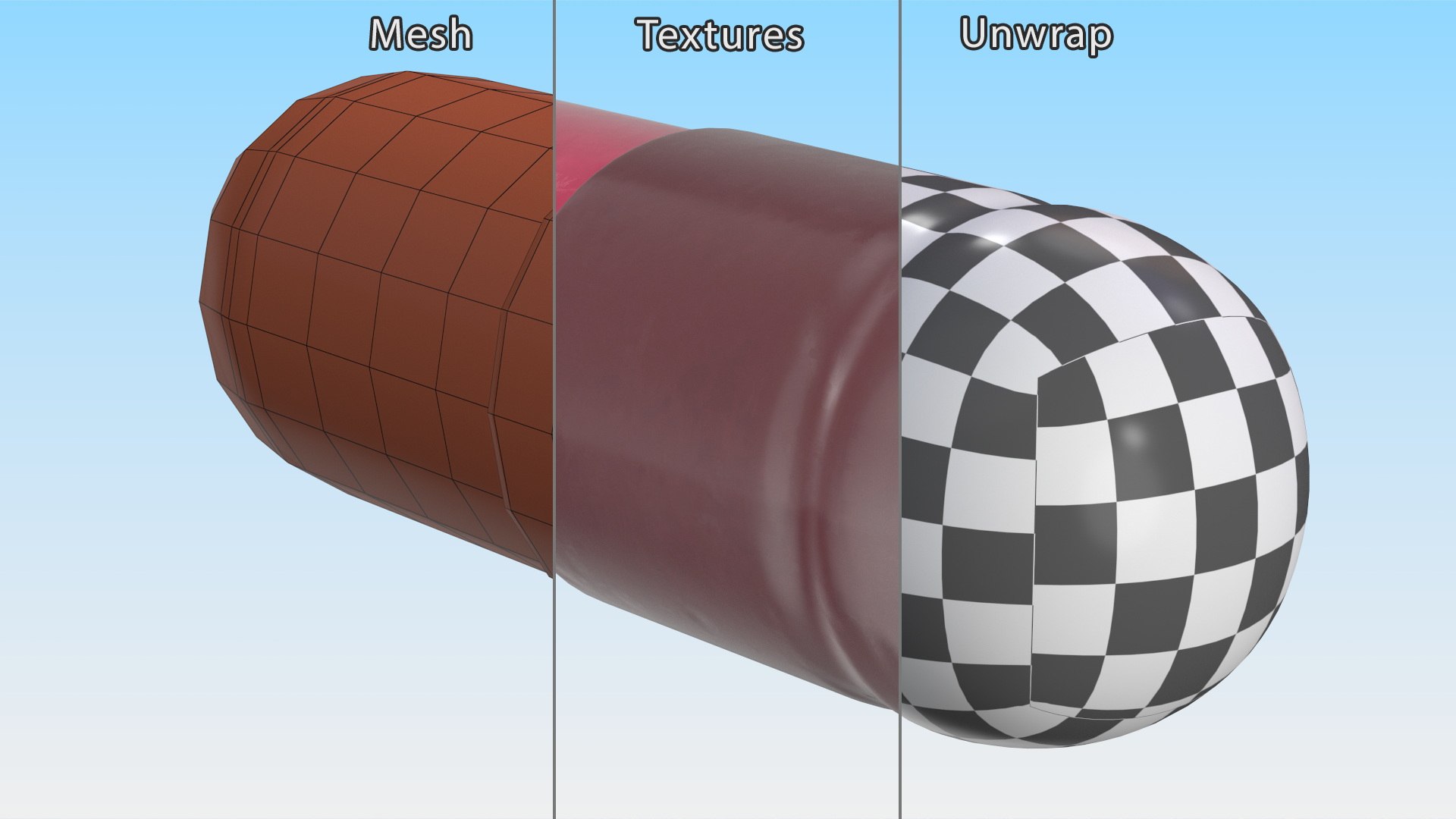 Capsule Pink And Maroon 3D Model - TurboSquid 2342337