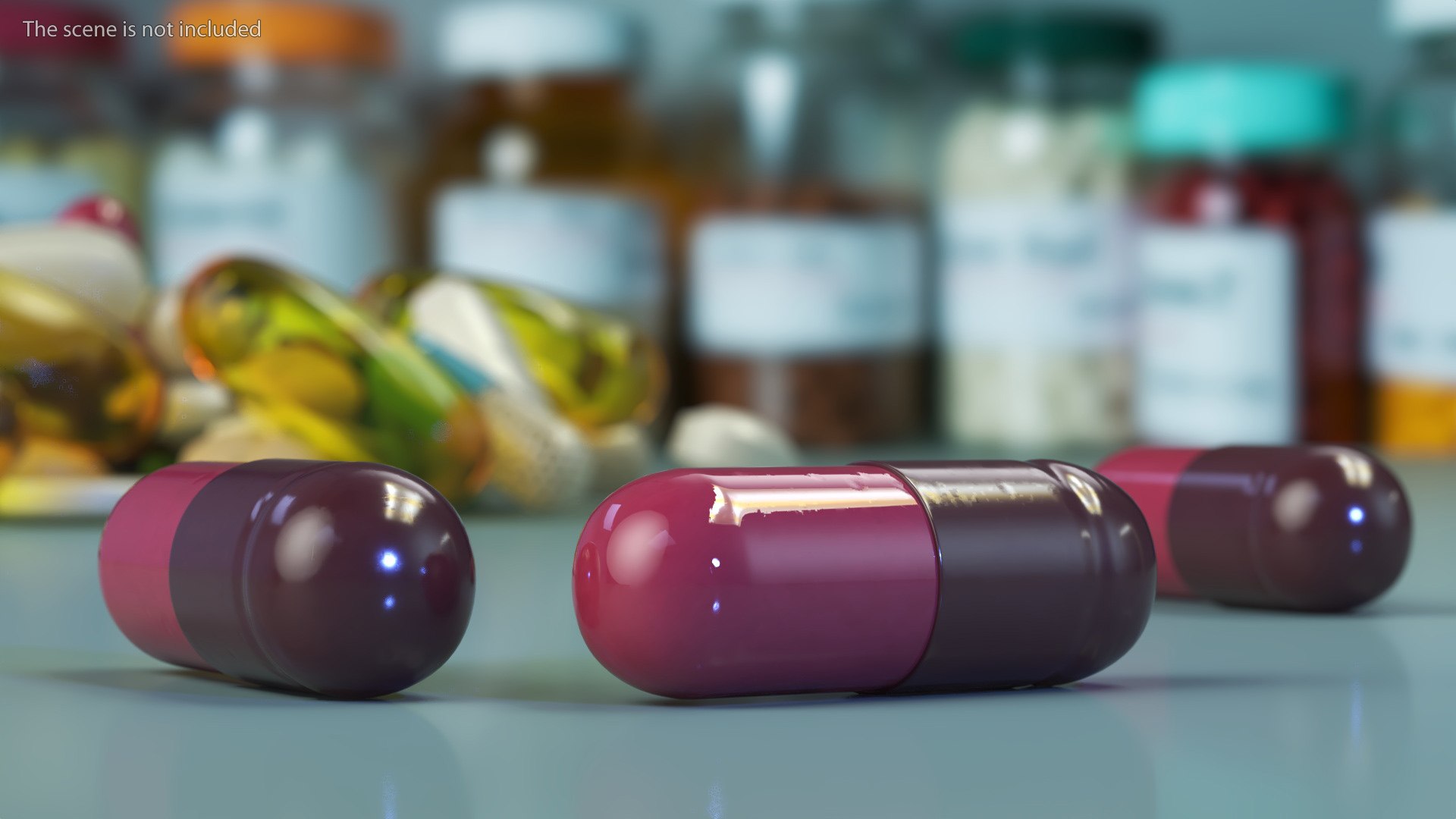 Capsule Pink And Maroon 3D Model - TurboSquid 2342337