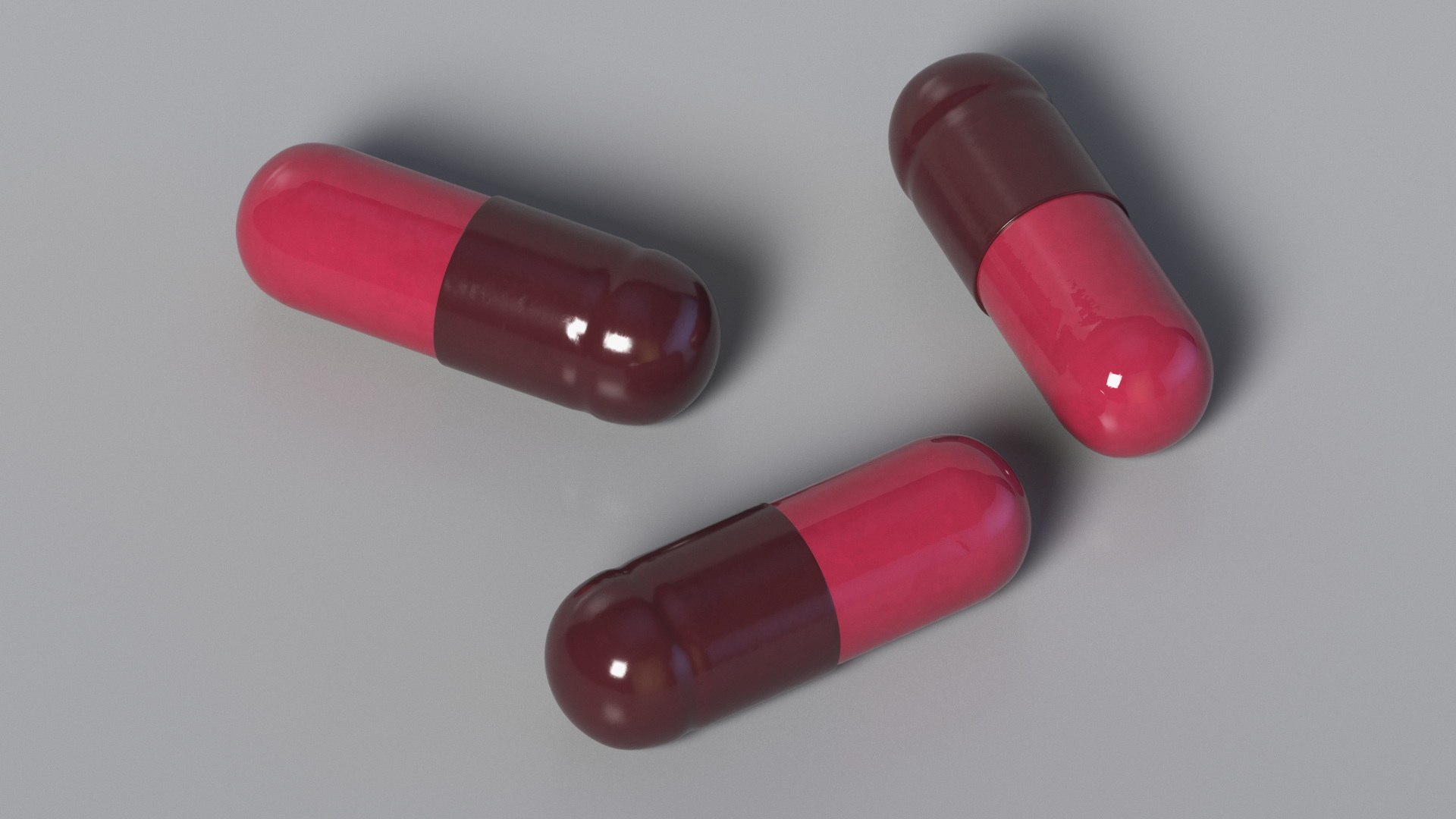 Capsule Pink And Maroon 3D Model - TurboSquid 2342337
