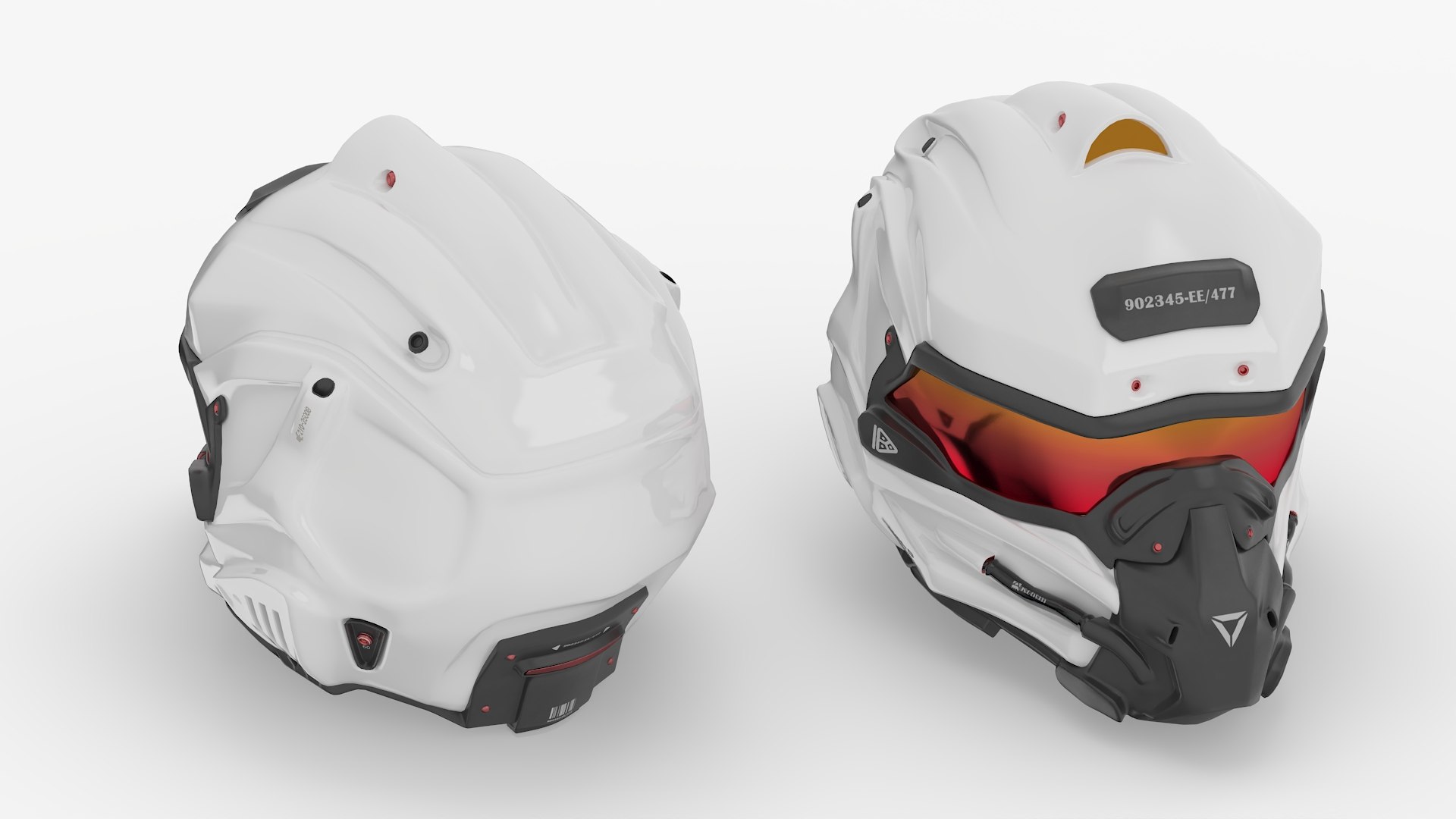 3D Futuristic Storage Crate With Sci-Fi Helmets - TurboSquid 2347146