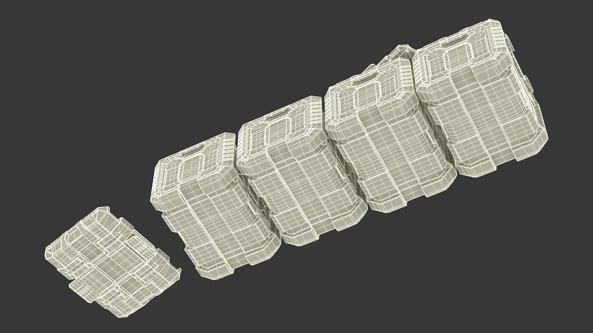 3D Futuristic Storage Crate With Sci-Fi Helmets - TurboSquid 2347146