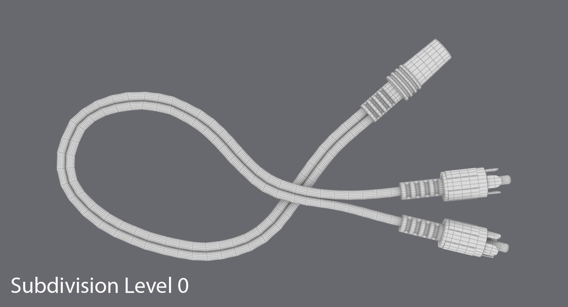 stereo cable 3d model