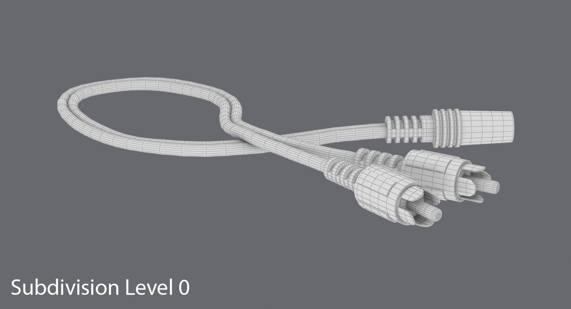 stereo cable 3d model