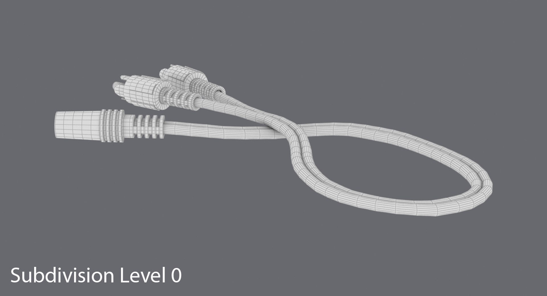 stereo cable 3d model
