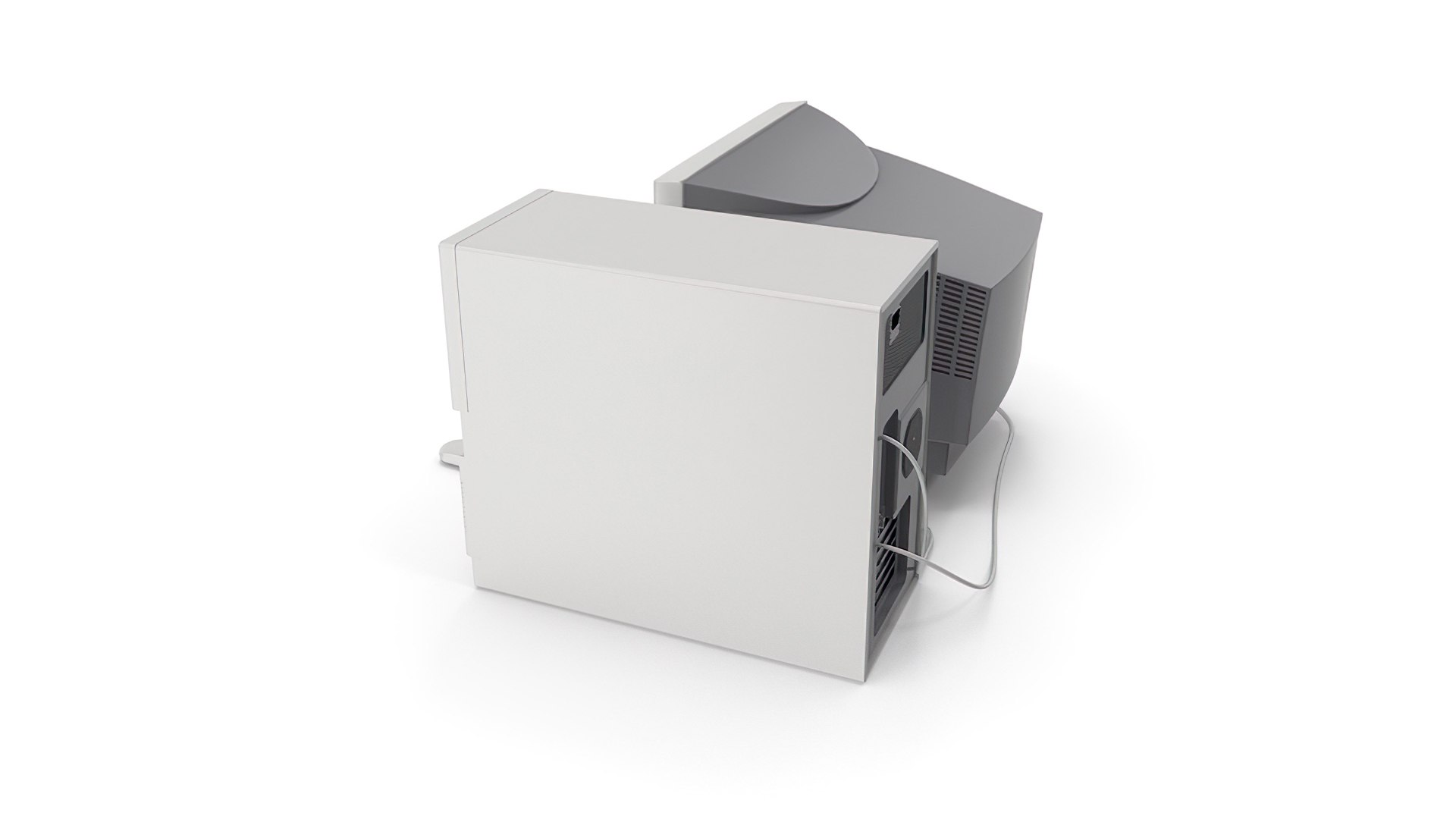 Retro PC Tower Case Monitor Keyboard And Mouse Model - TurboSquid 2039922