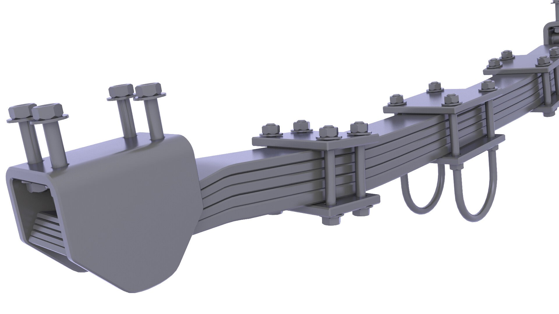 3D model suspension leaf spring - TurboSquid 1581243