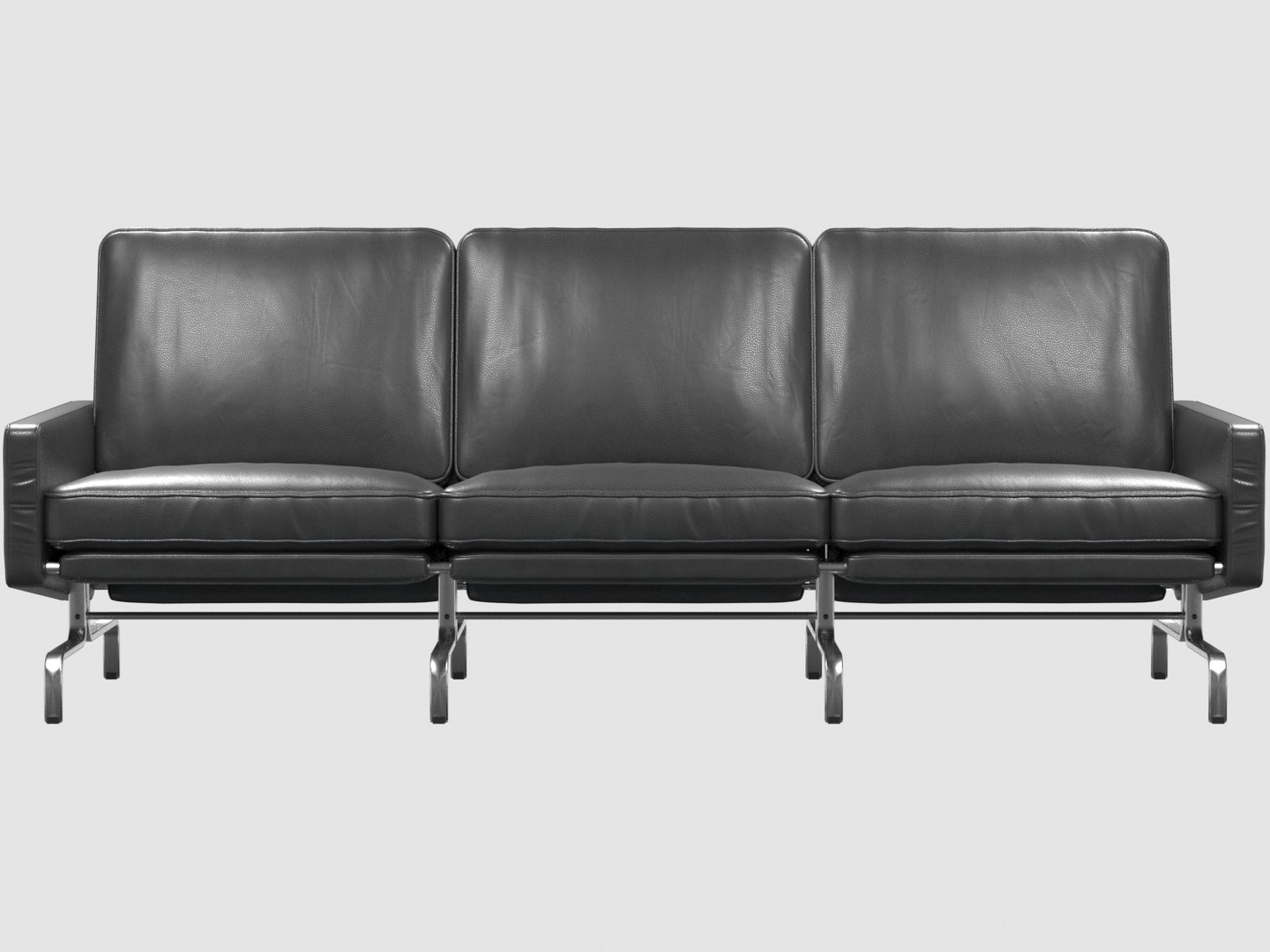 3d Model Poul Kjaerholm Pk31 Sofa