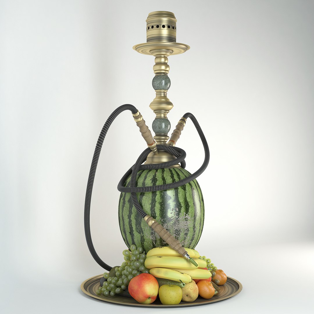 Watermelon Hookah 3d Model