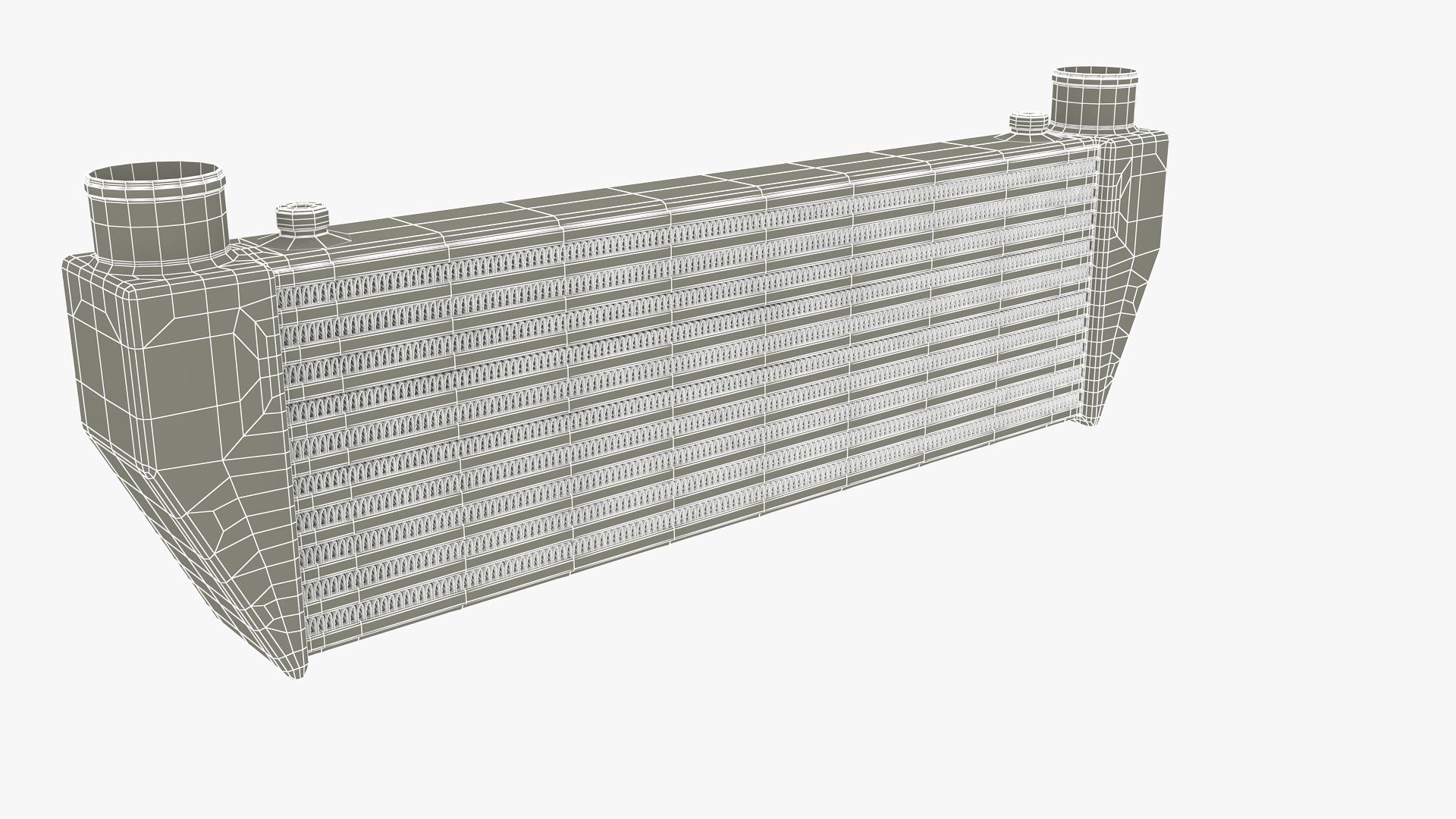 3D Black Car Intercooler Up Side Pipes model - TurboSquid 1930070