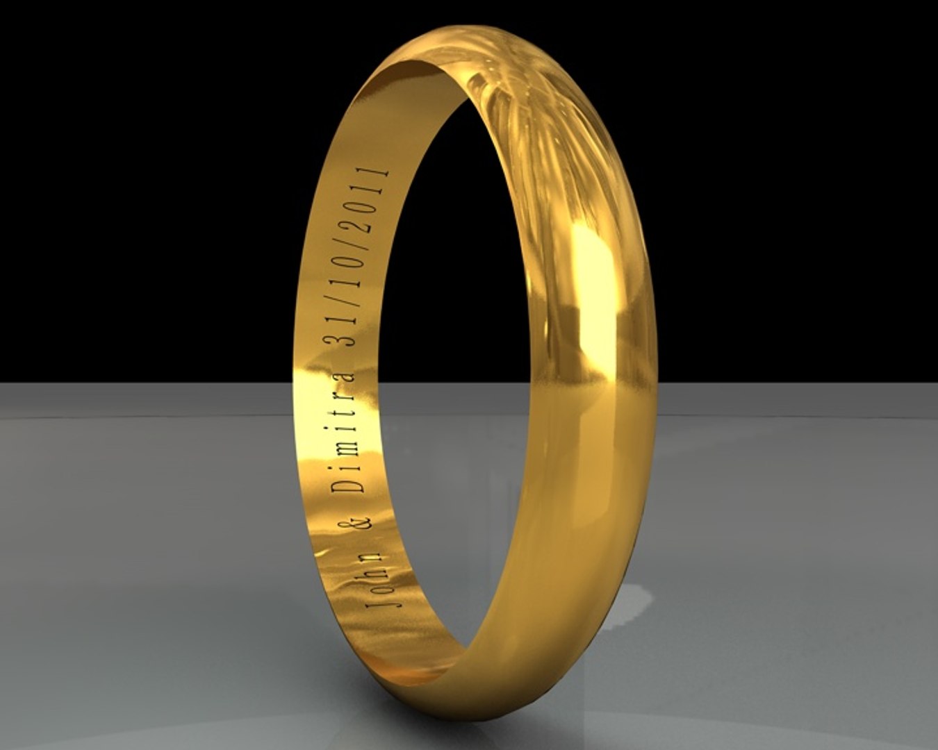 3d Model Gold Wedding Ring