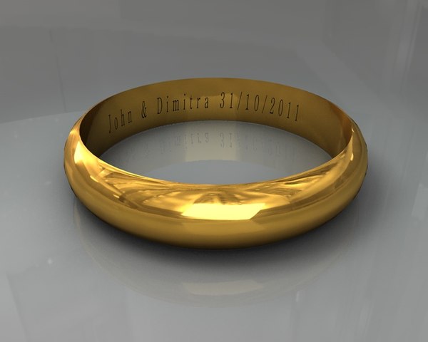 3d model gold wedding ring