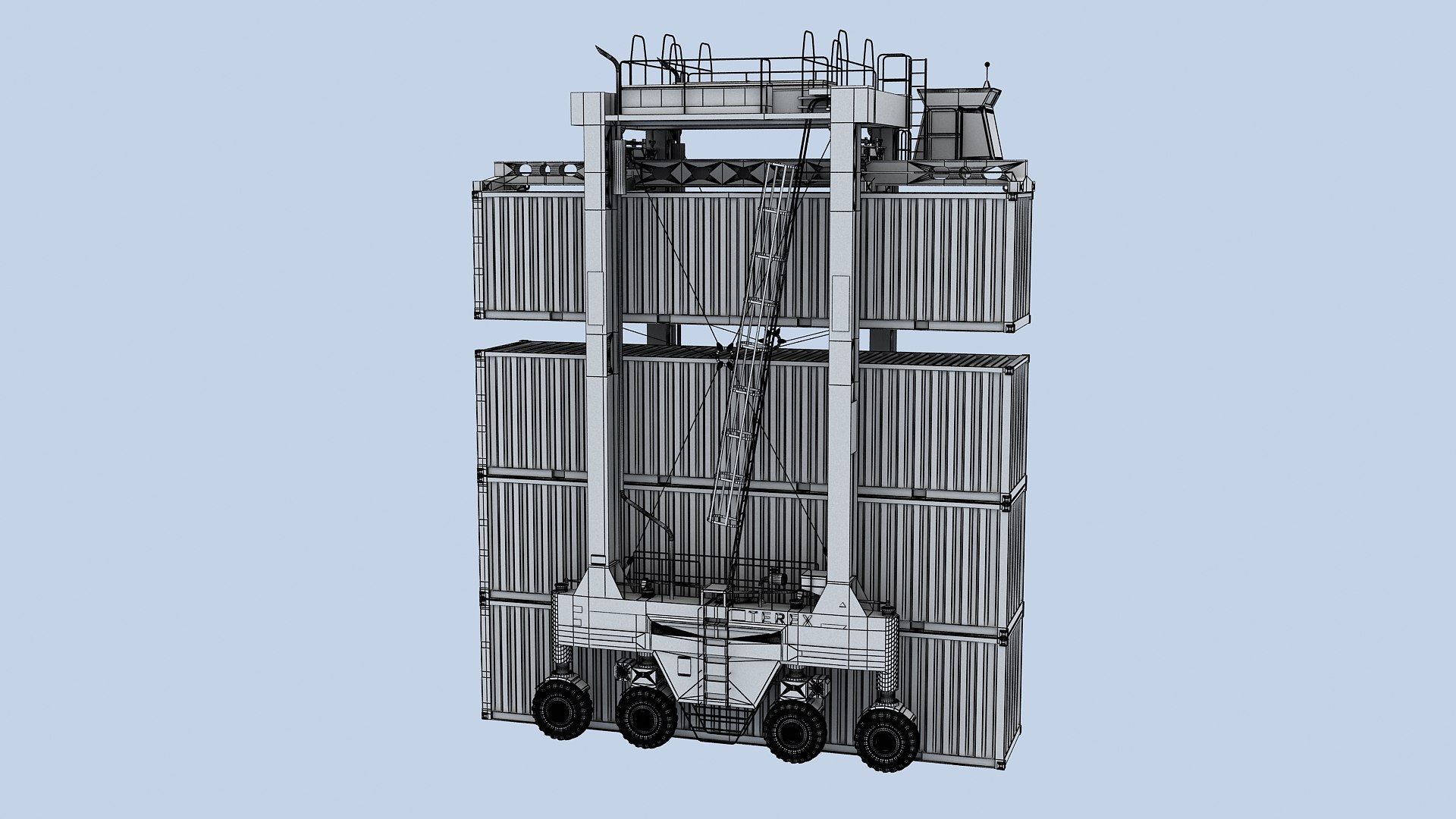 Straddle carrier 3D model - TurboSquid 1646102