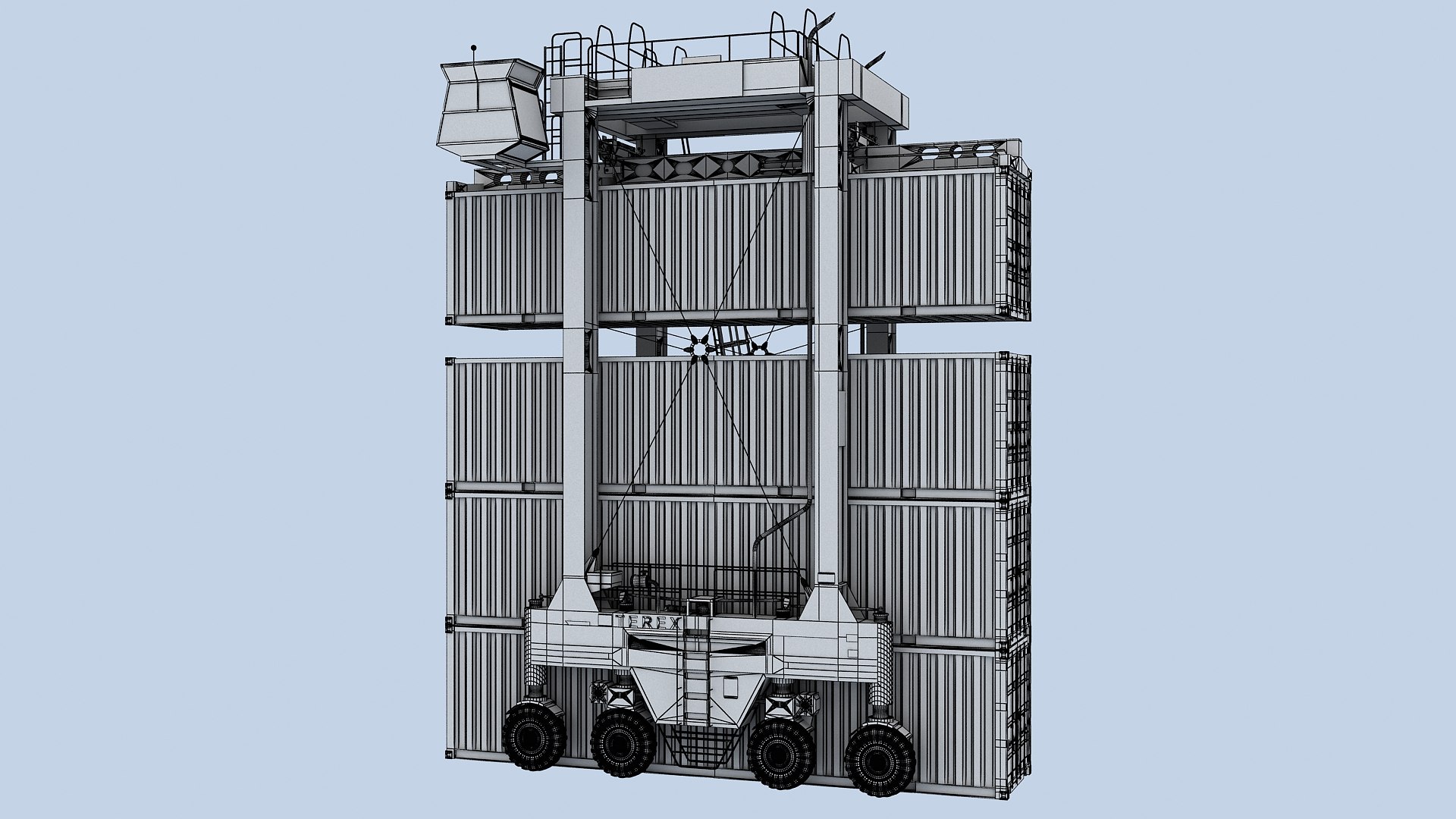 Straddle carrier 3D model - TurboSquid 1646102