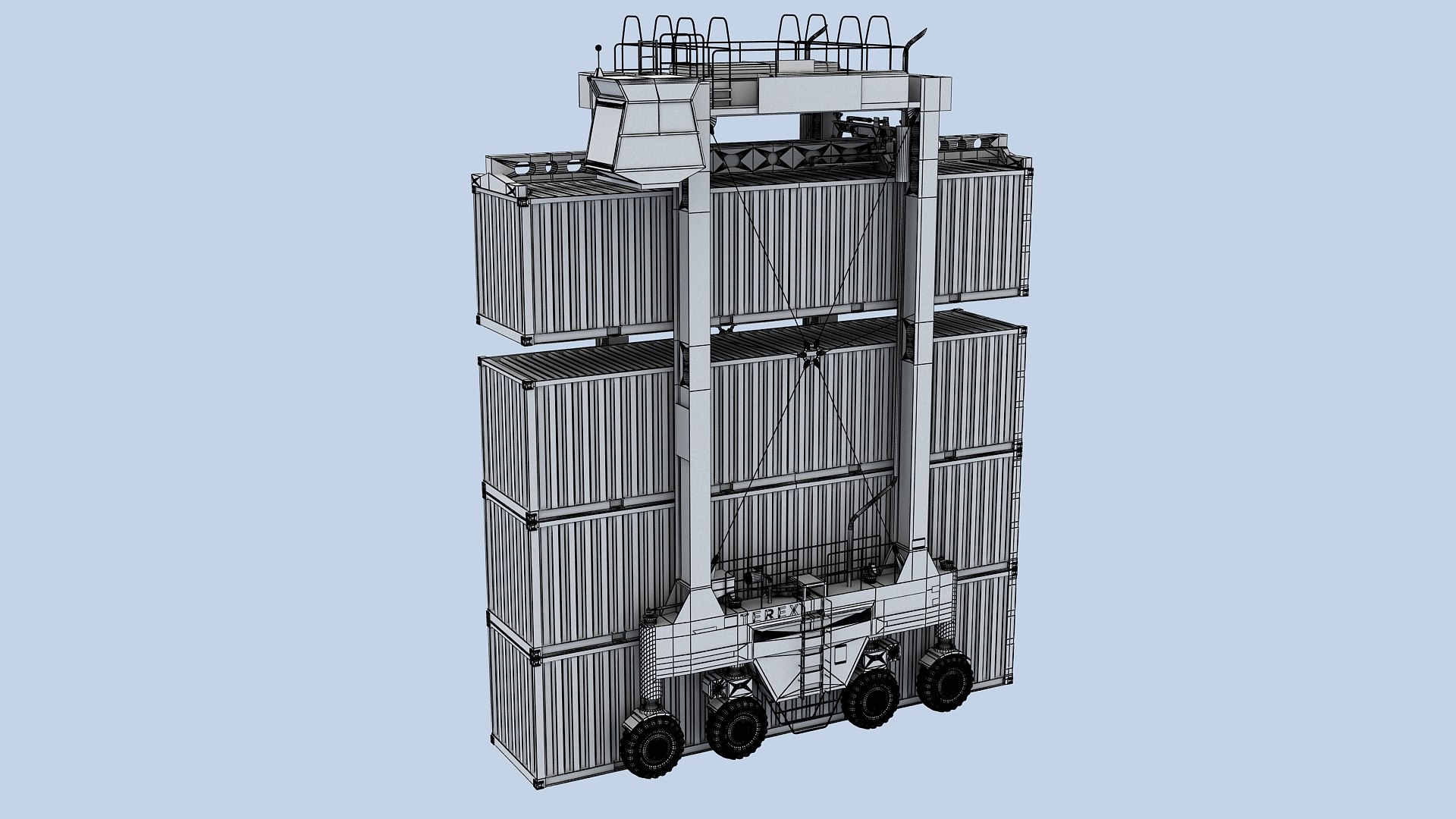 Straddle carrier 3D model - TurboSquid 1646102