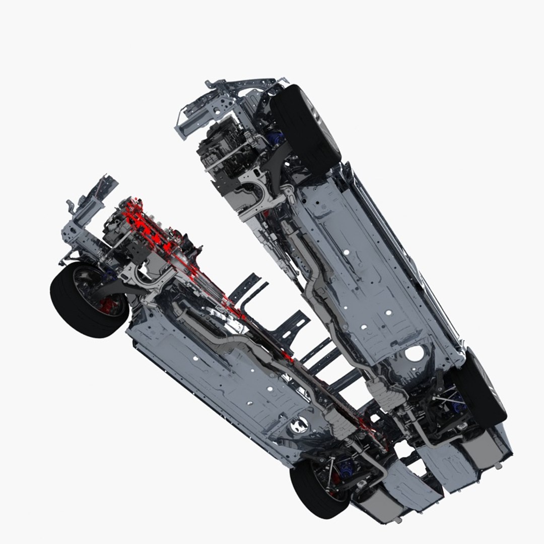 3D Car Frame Chassis Engine Cutaway - TurboSquid 1577149