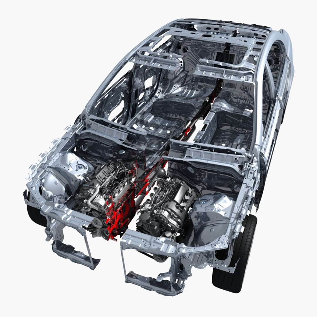 3D Car Frame Chassis Engine Cutaway - TurboSquid 1577149