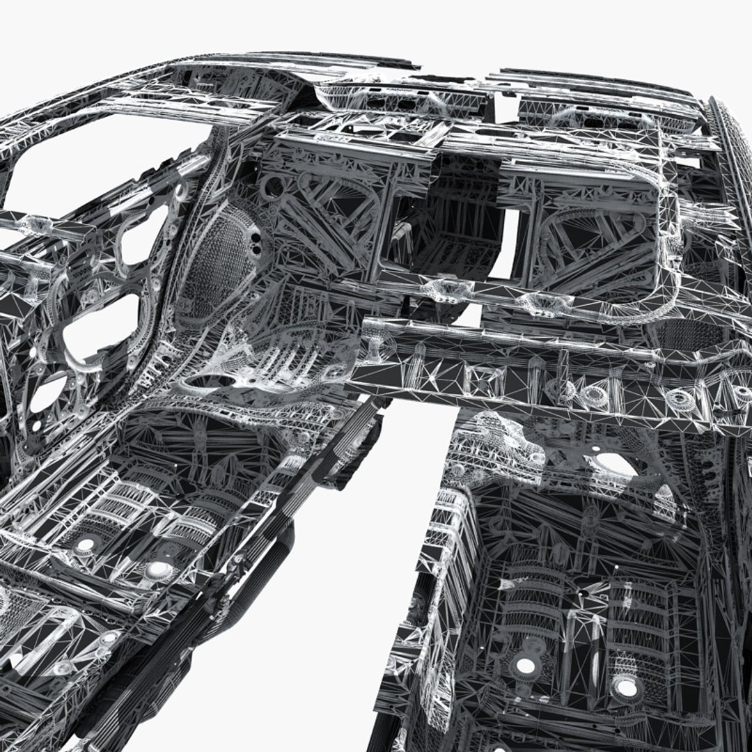 3D car frame chassis engine cutaway - TurboSquid 1577149