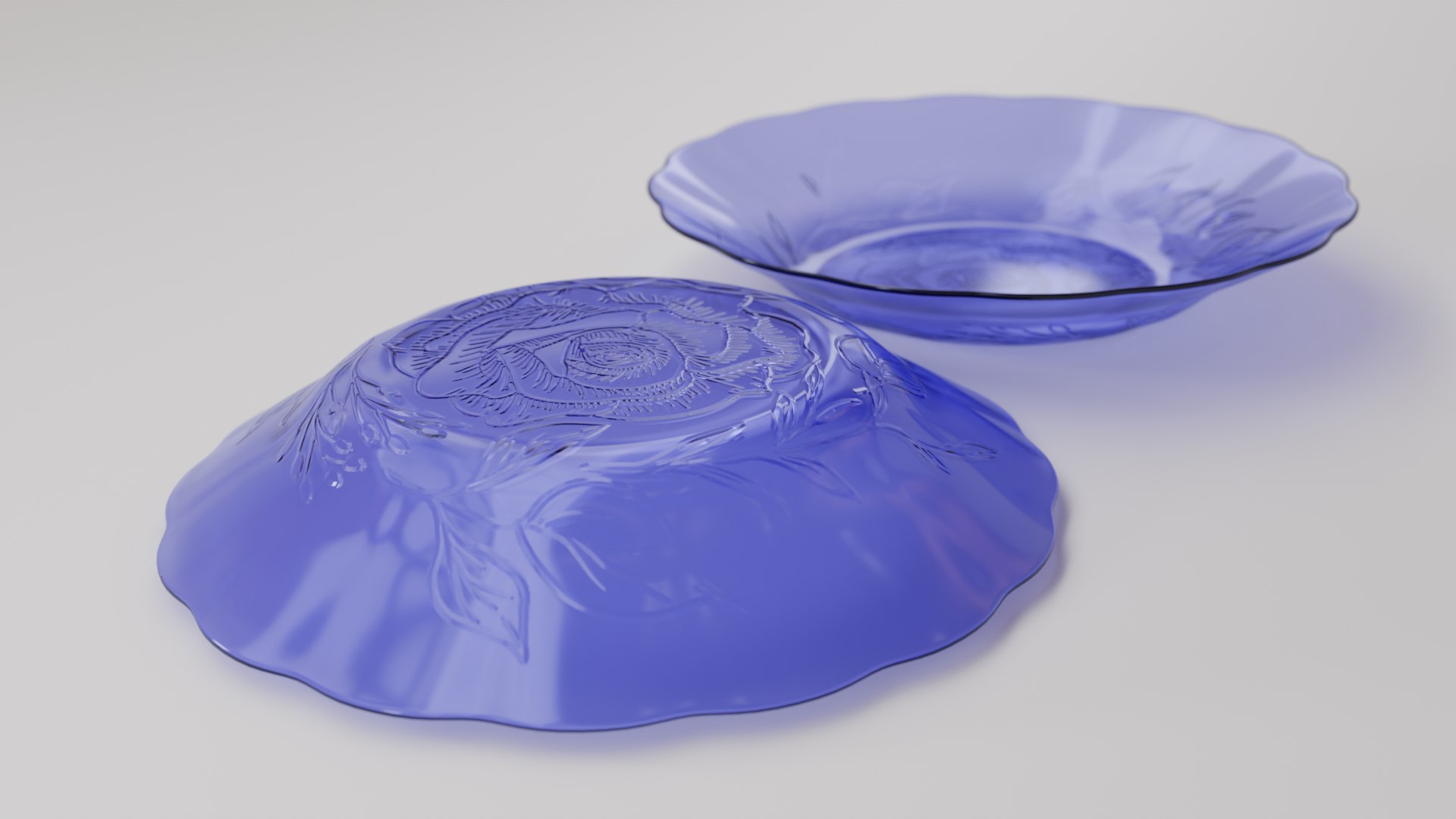 3D Classic Glass Plates Model - TurboSquid 1979138