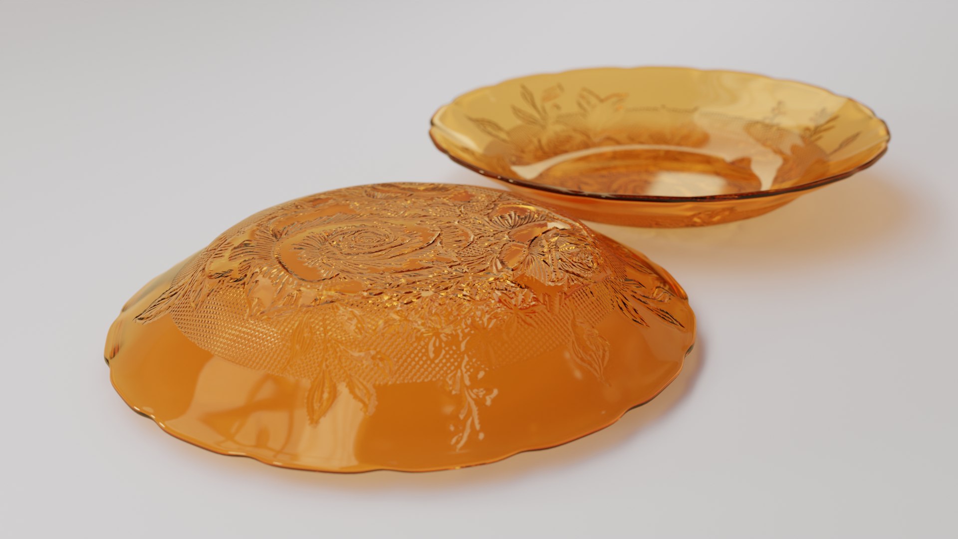 3D Classic Glass Plates Model - TurboSquid 1979138