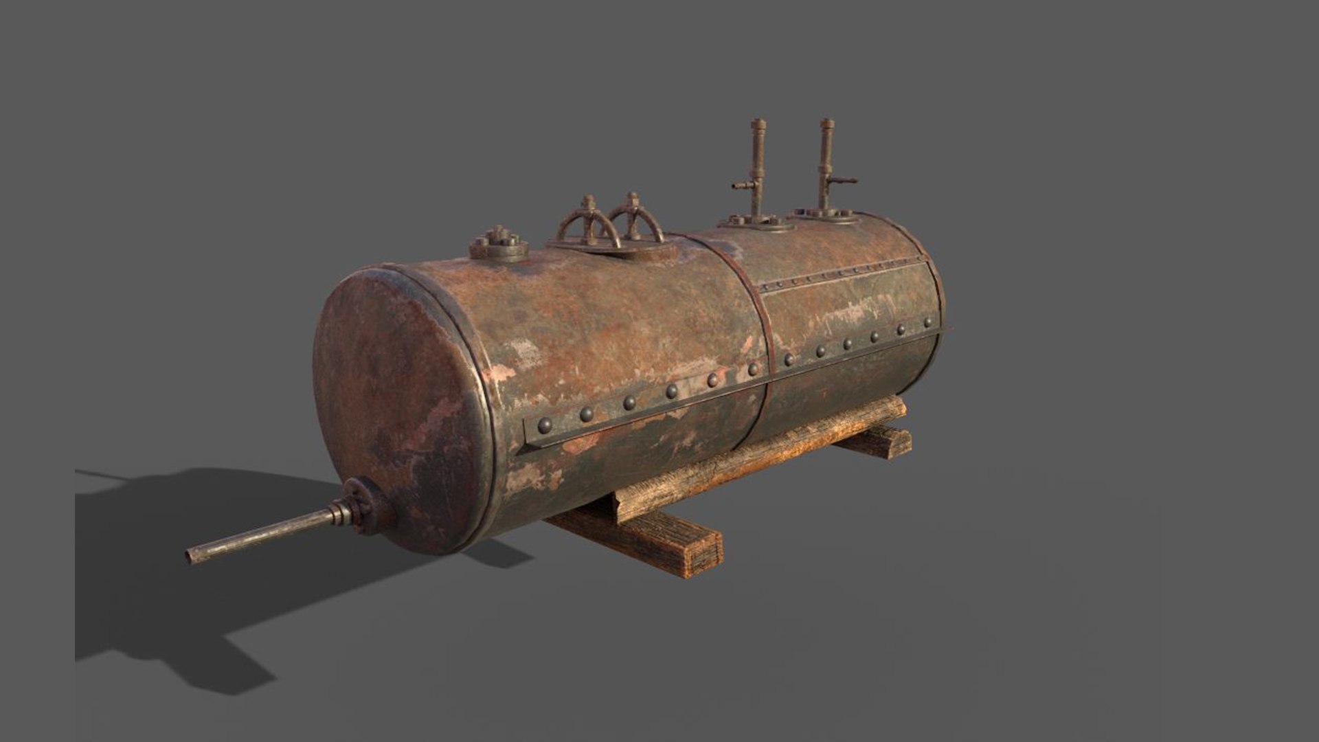 3D Model Old Rusty Tank - TurboSquid 1612240