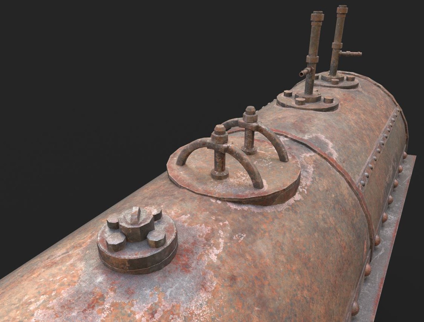 3D Model Old Rusty Tank - TurboSquid 1612240