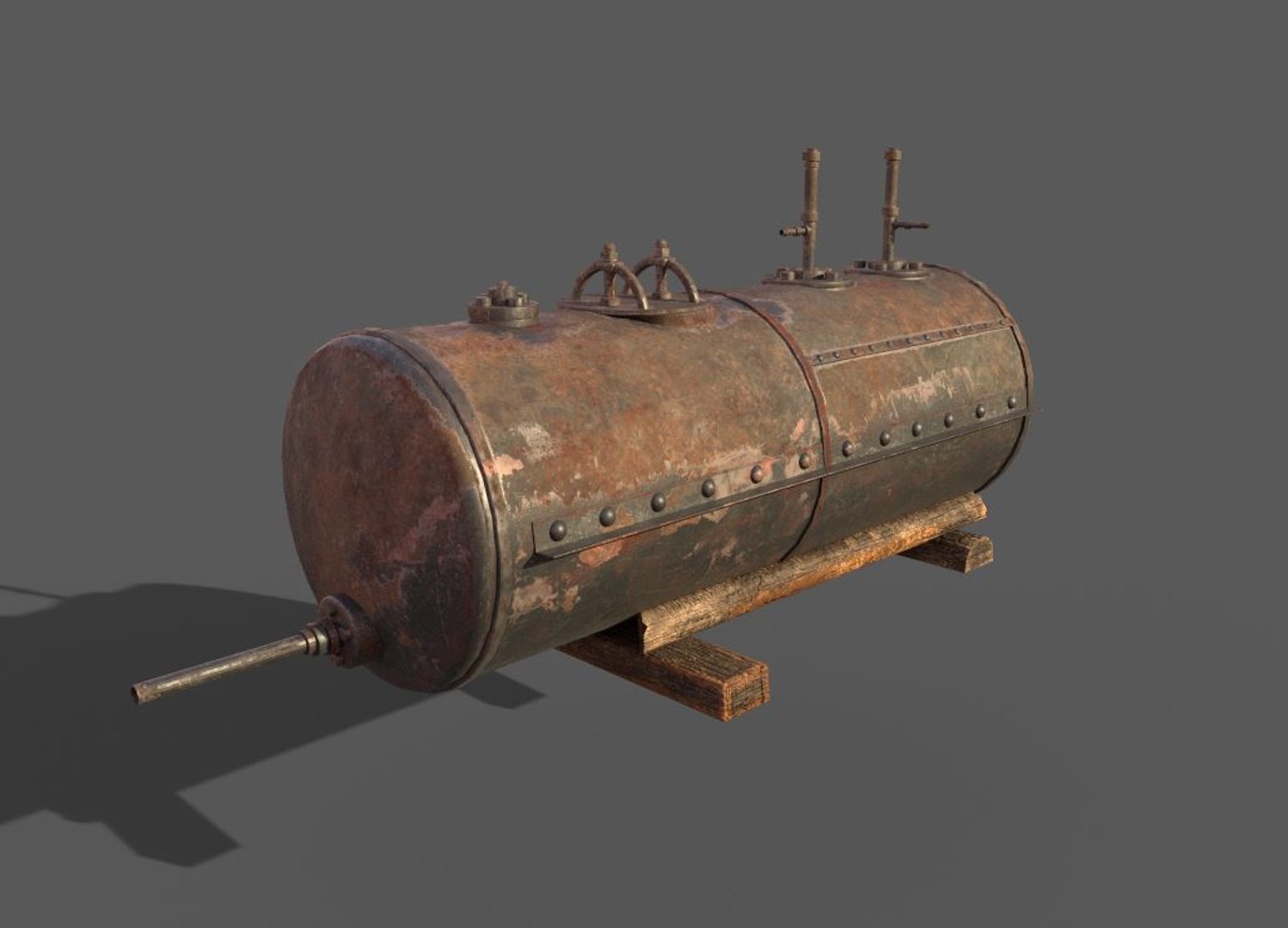 3D Model Old Rusty Tank - TurboSquid 1612240