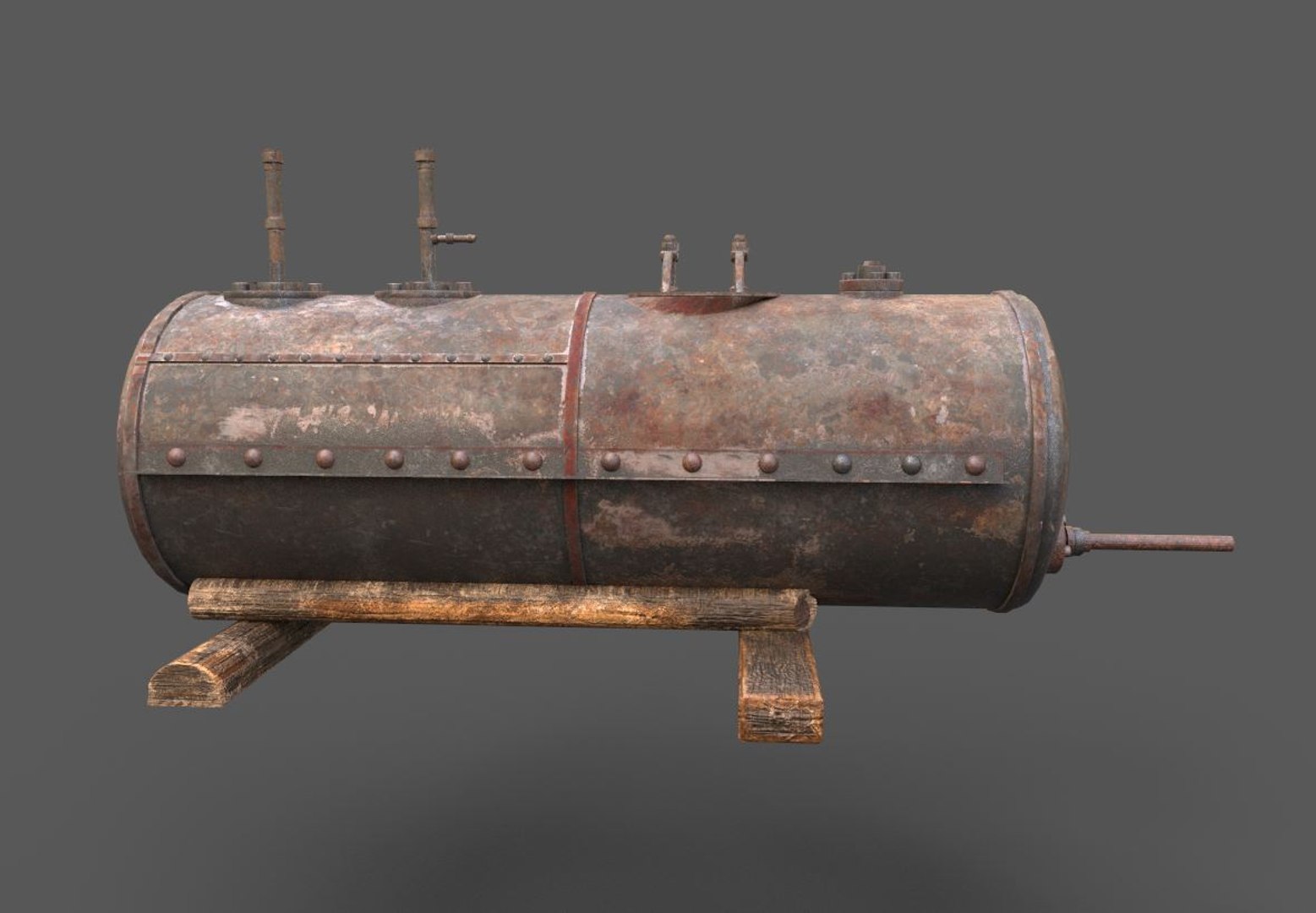 3D Model Old Rusty Tank - TurboSquid 1612240