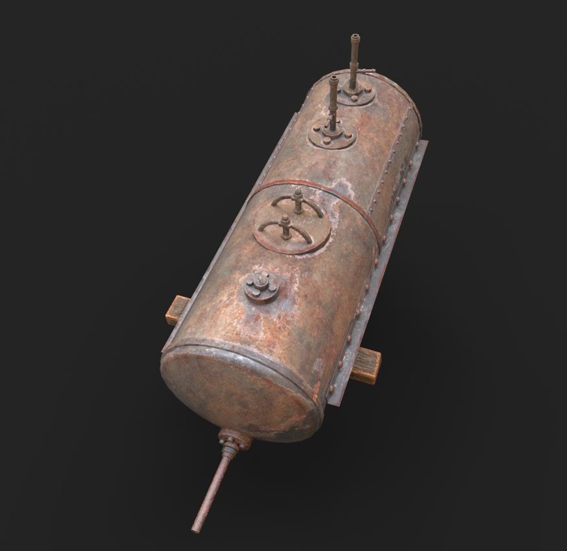 3D Model Old Rusty Tank - TurboSquid 1612240
