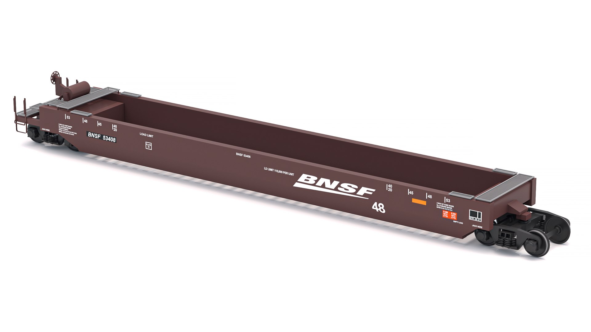 3D Husky Stack Railcar BNSF - TurboSquid 2254826