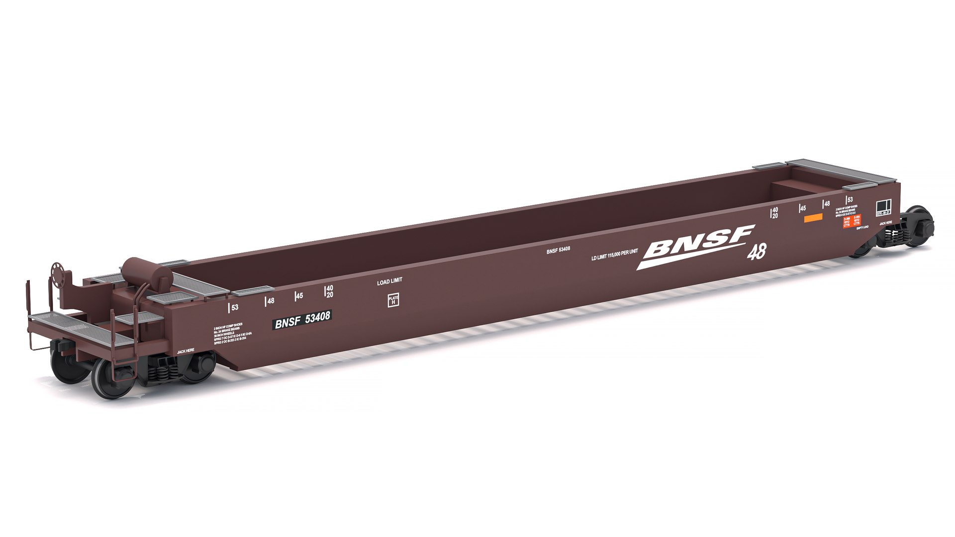 3D Husky Stack Railcar BNSF - TurboSquid 2254826