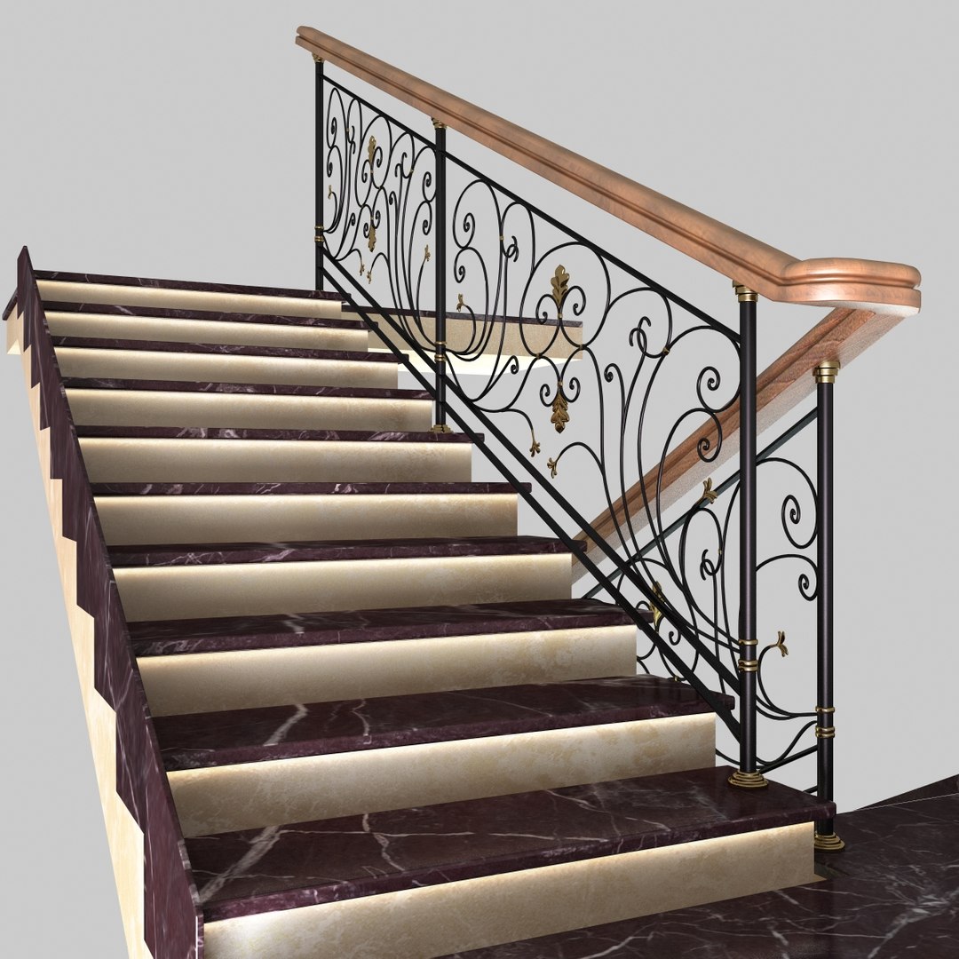 3ds Classic Marble Stairs