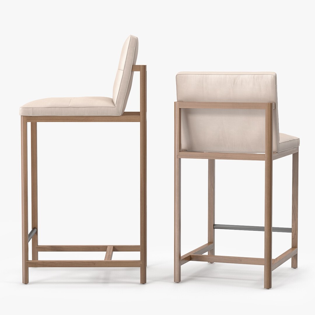 3ds Wood Frame Bar Stool