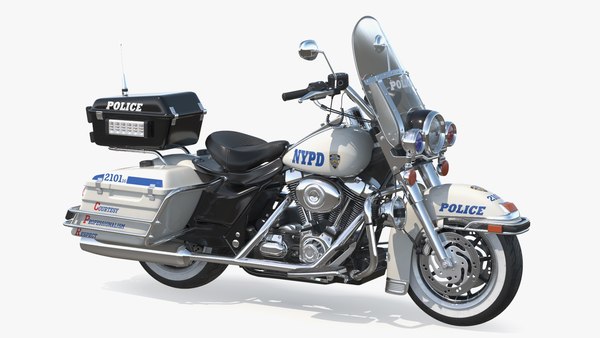 modelo 3d Motocicleta Road King del NYPD con oficial - TurboSquid 2323217