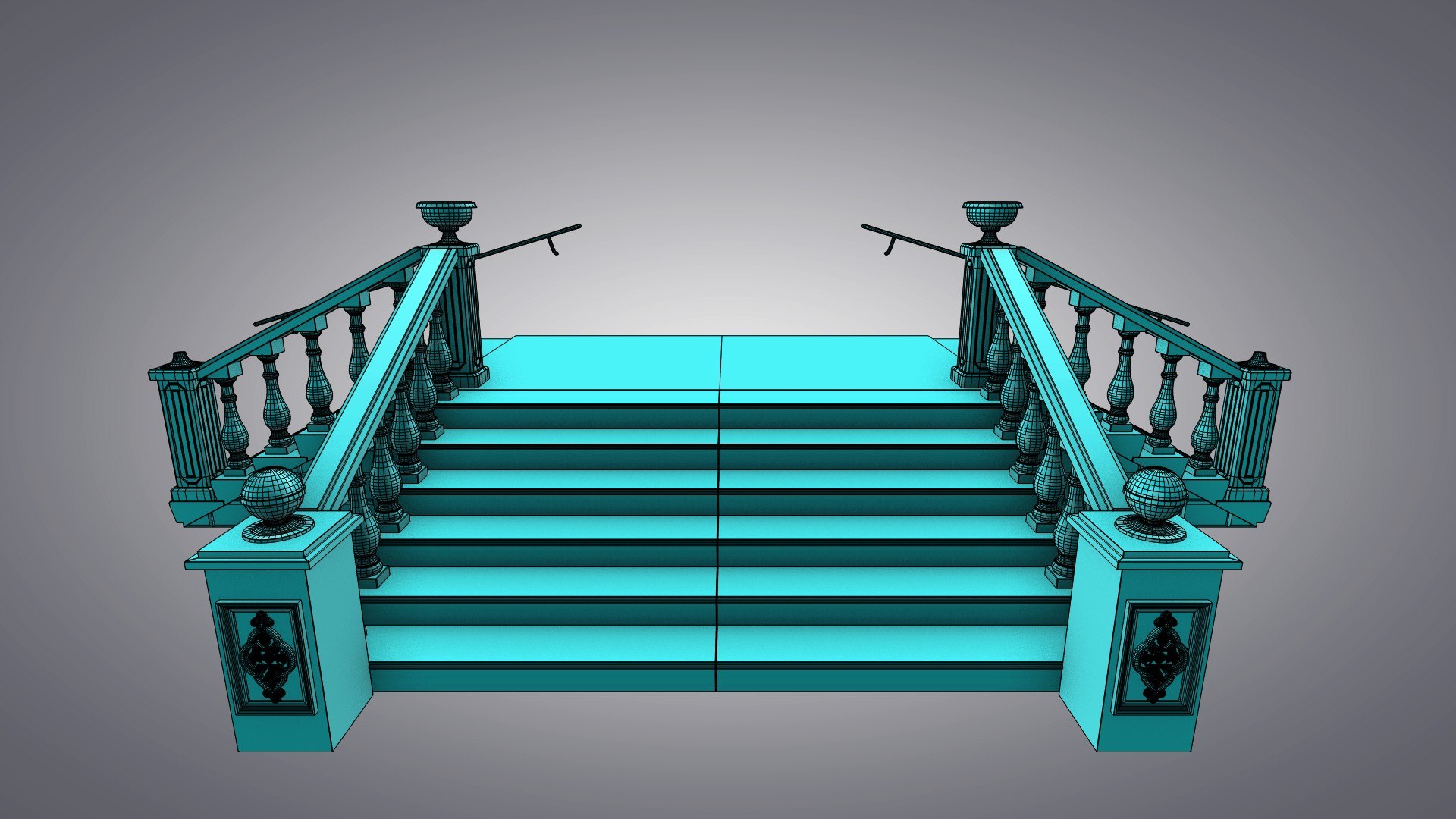 3D Outdoor Stairs - TurboSquid 1294150