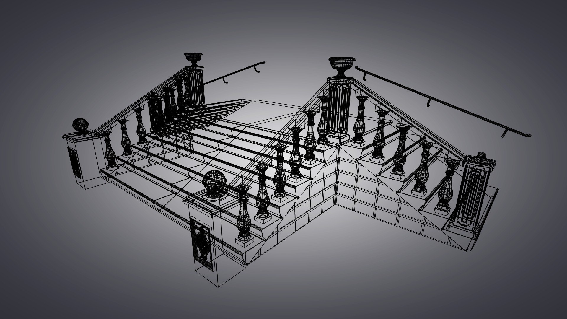 3D Outdoor Stairs - TurboSquid 1294150