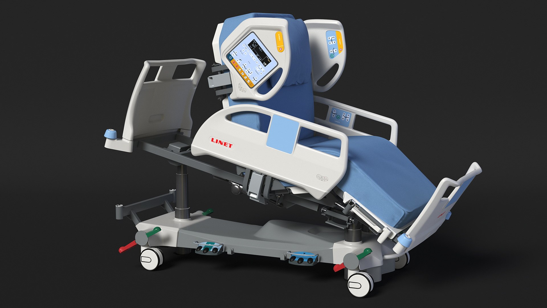 LINET Multifunctional Hospital Bed 3D Model - TurboSquid 2206802