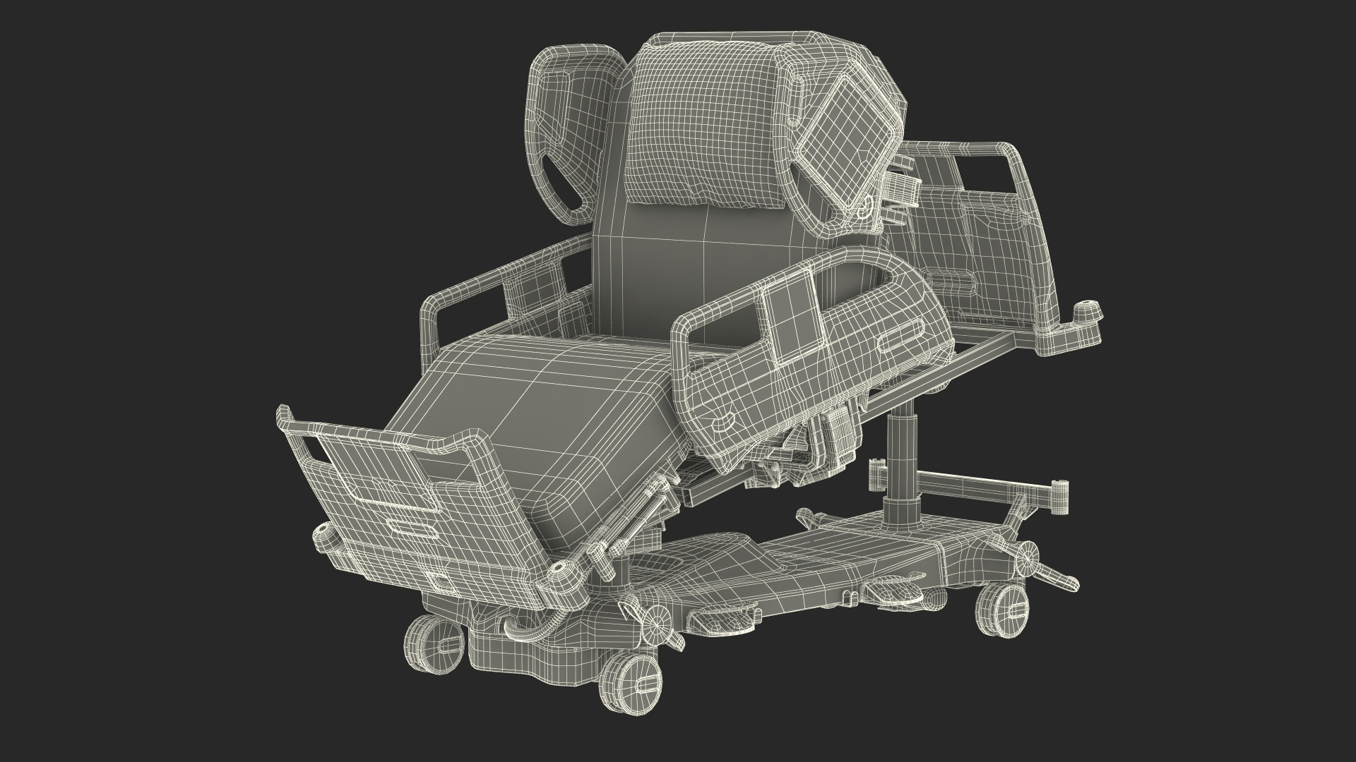 LINET Multifunctional Hospital Bed 3D Model - TurboSquid 2206802