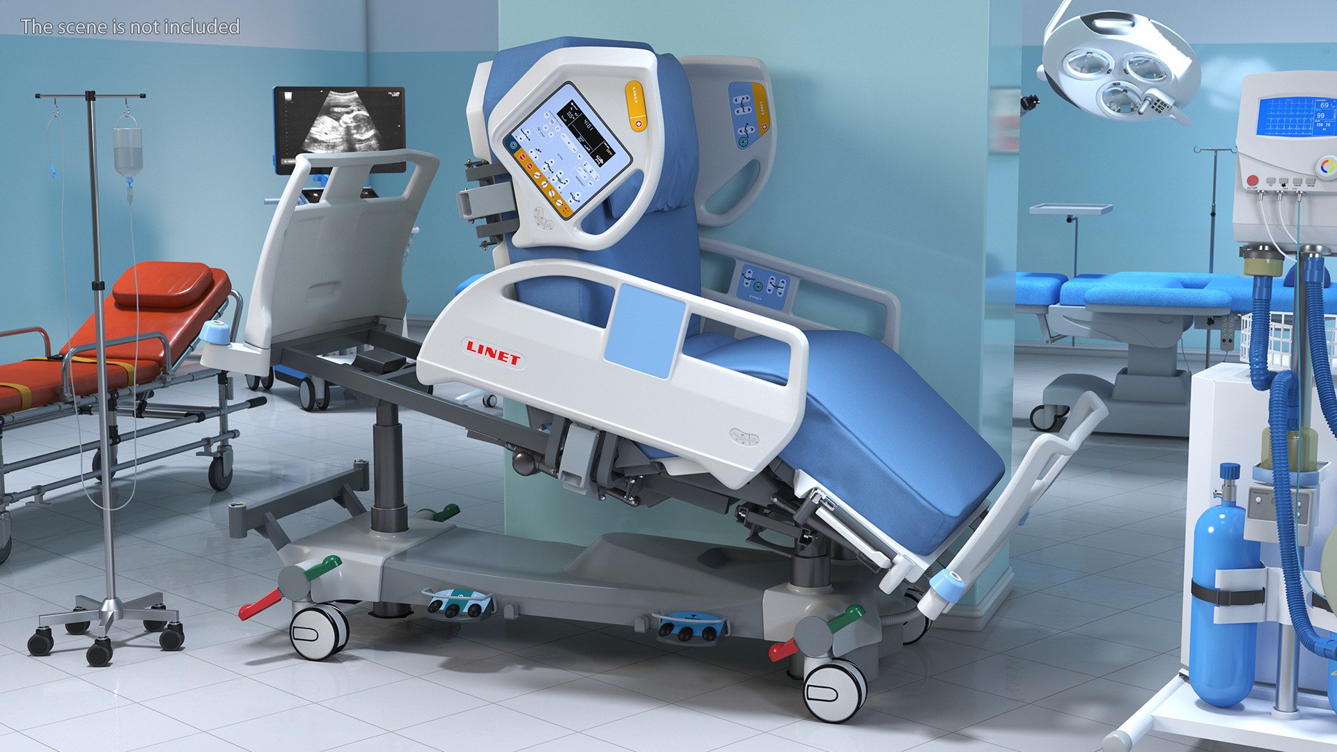 LINET Multifunctional Hospital Bed 3D Model - TurboSquid 2206802