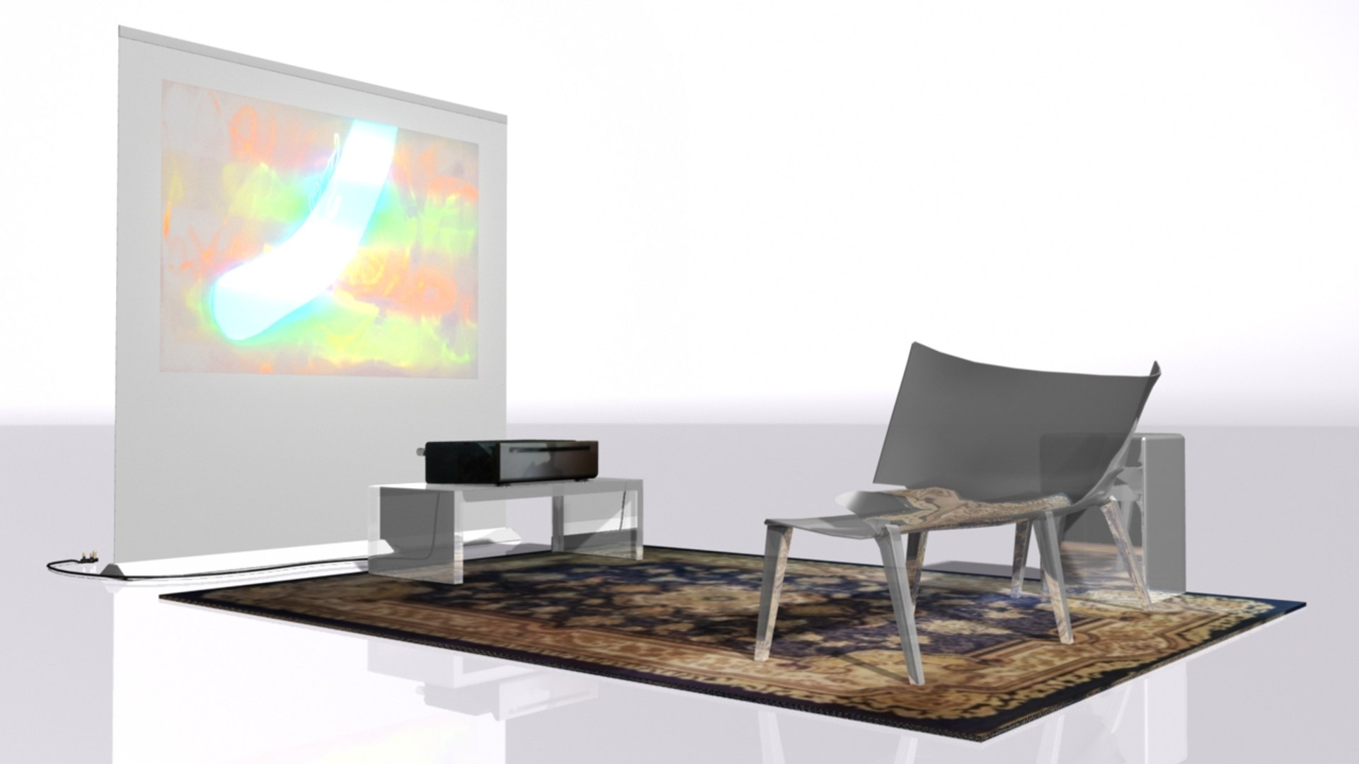 3D Projector Screen Model - TurboSquid 1573923