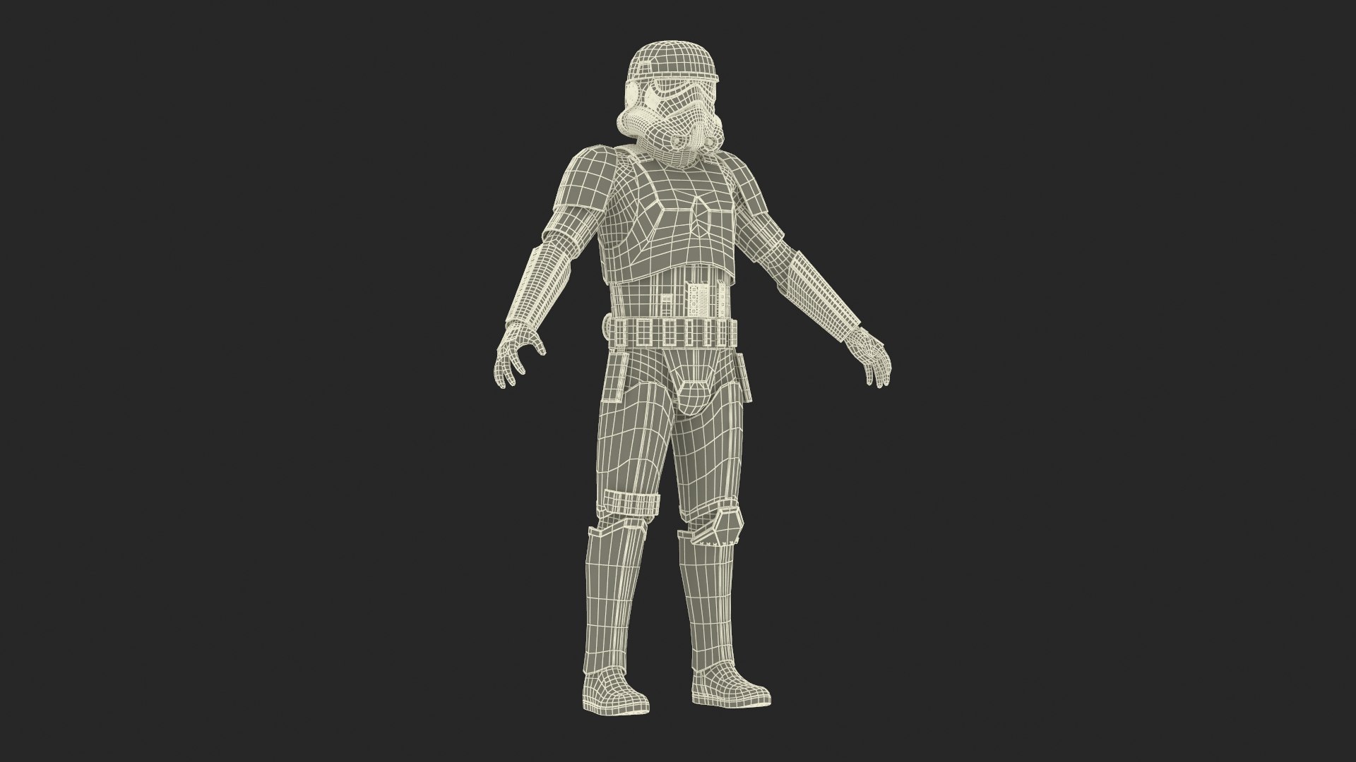 3D Star Wars Shock Trooper A-Pose Model - TurboSquid 2425114